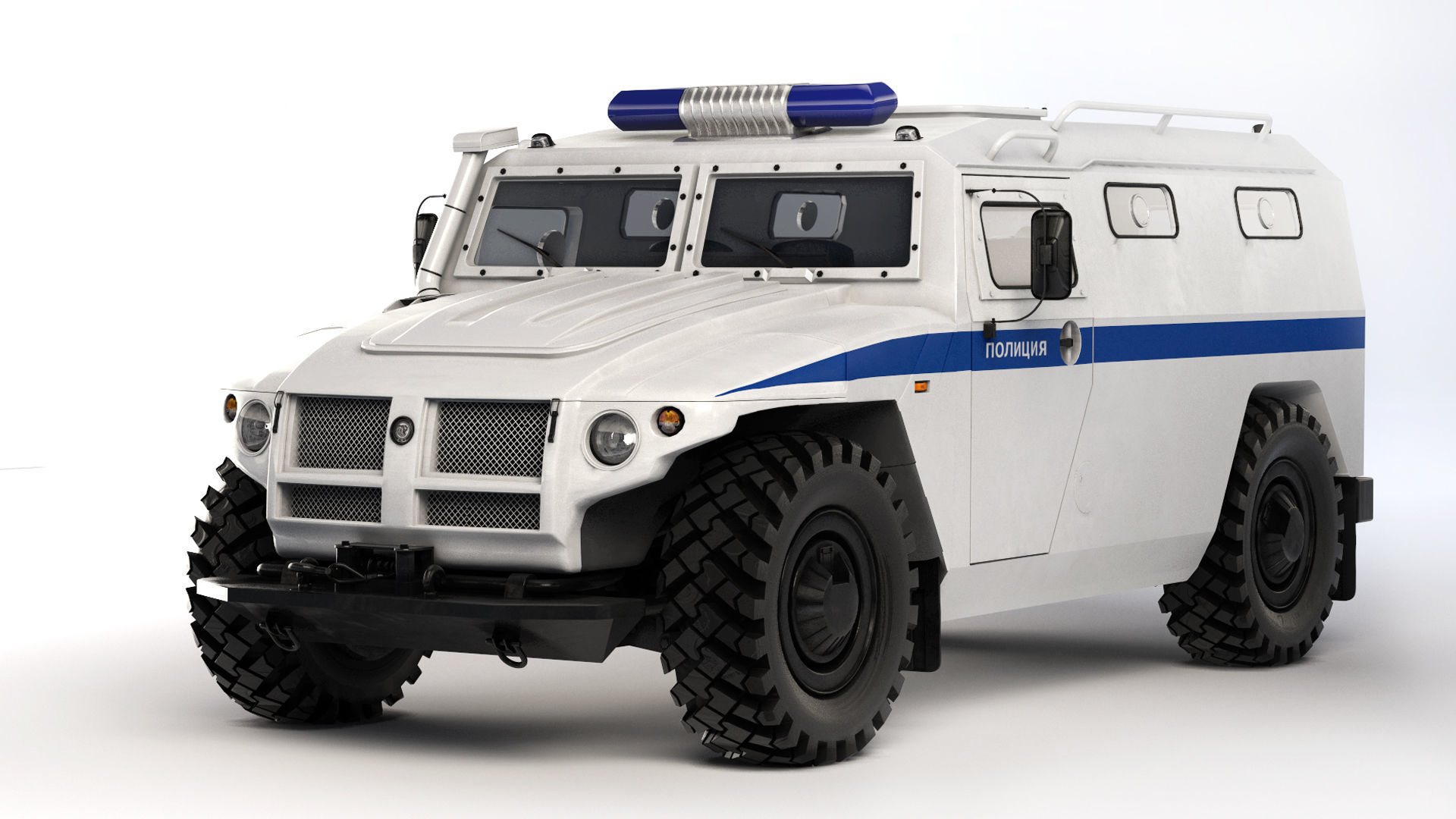 GAZ Tiger 233036 police 2005 3D model | CGTrader