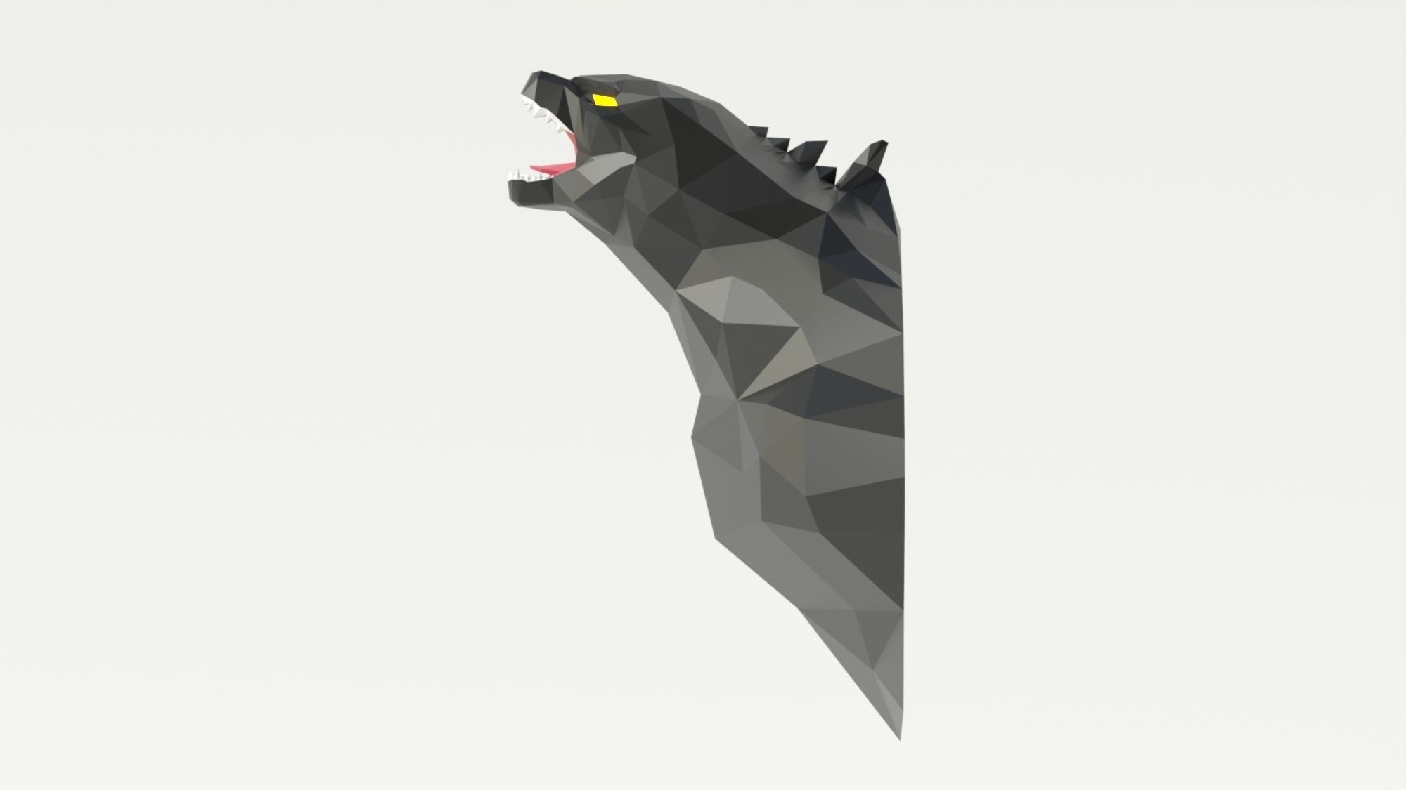 3D model Godzilla polygonal Papercraft VR / AR / low-poly | CGTrader