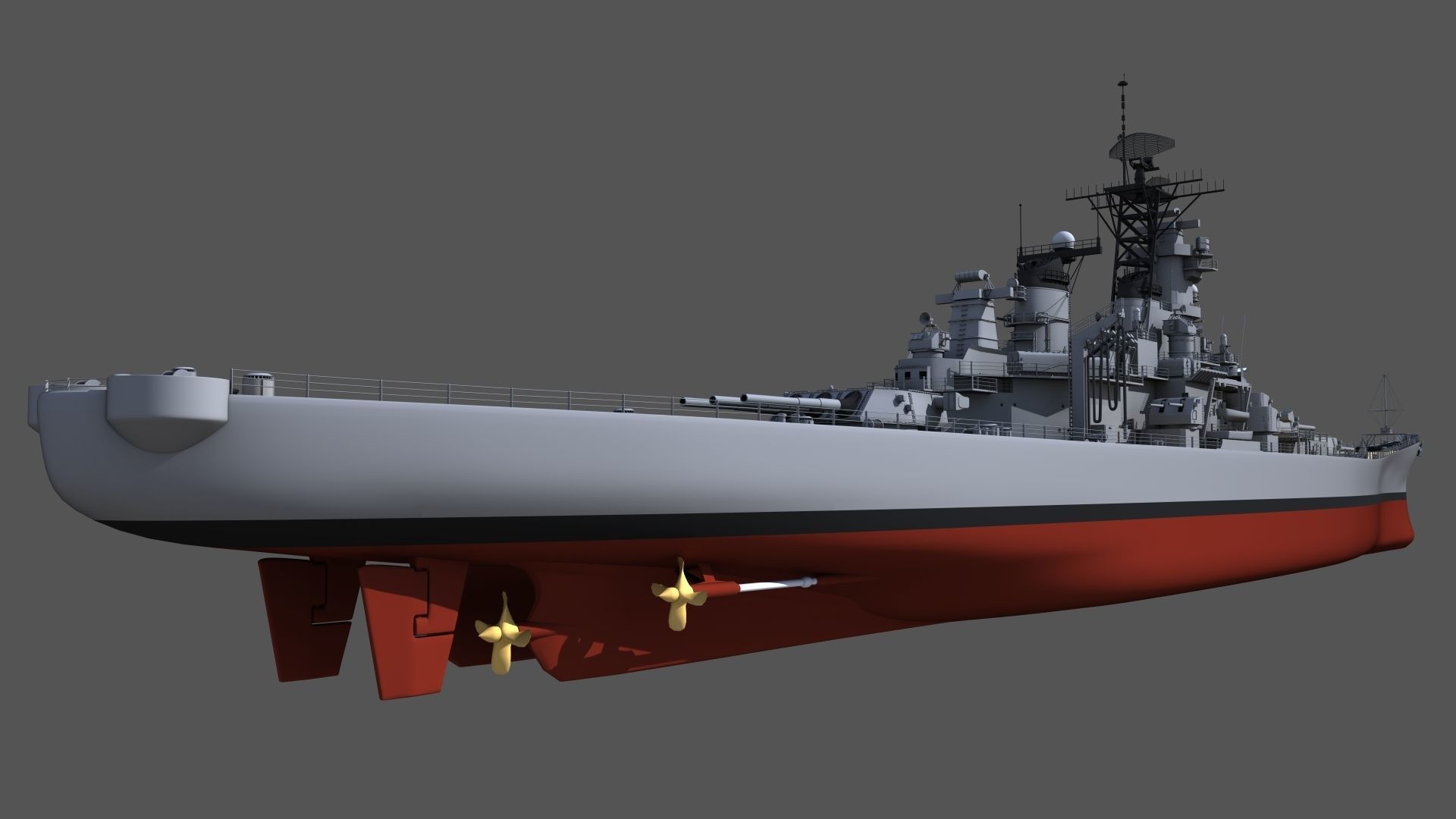 USS Missouri free 3D model | CGTrader
