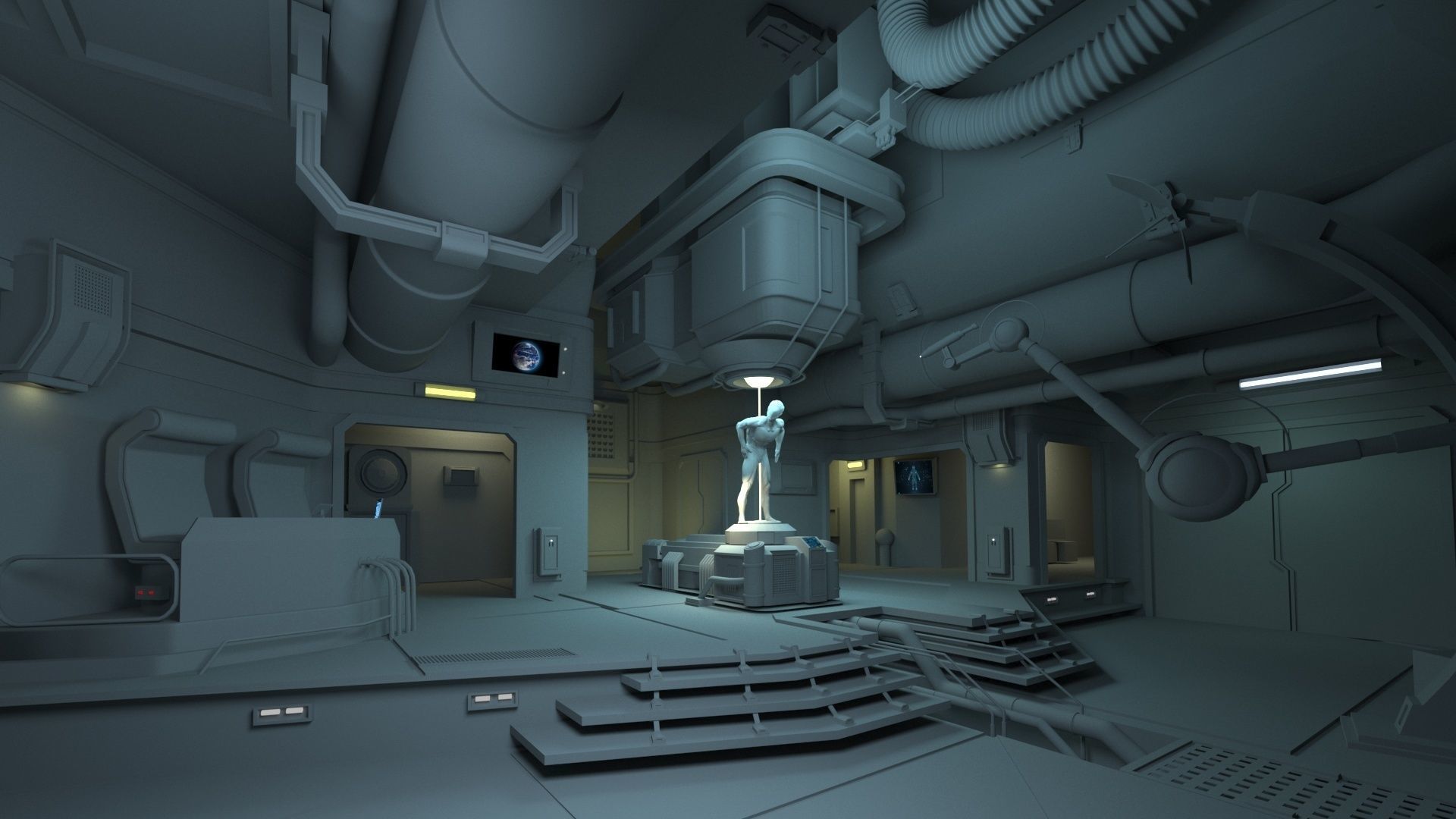 3D model Sci-Fi Laboratory VR / AR / low-poly | CGTrader