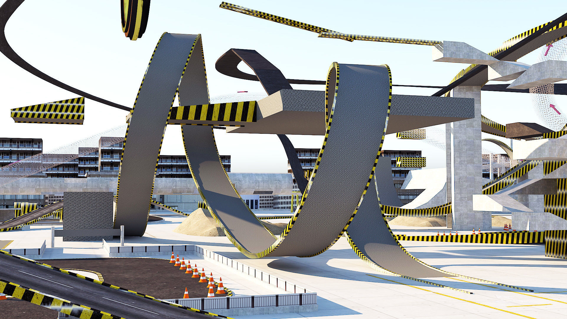 3D model Car Stunt and Show Area Ramps Drift and More VR / AR / low ...