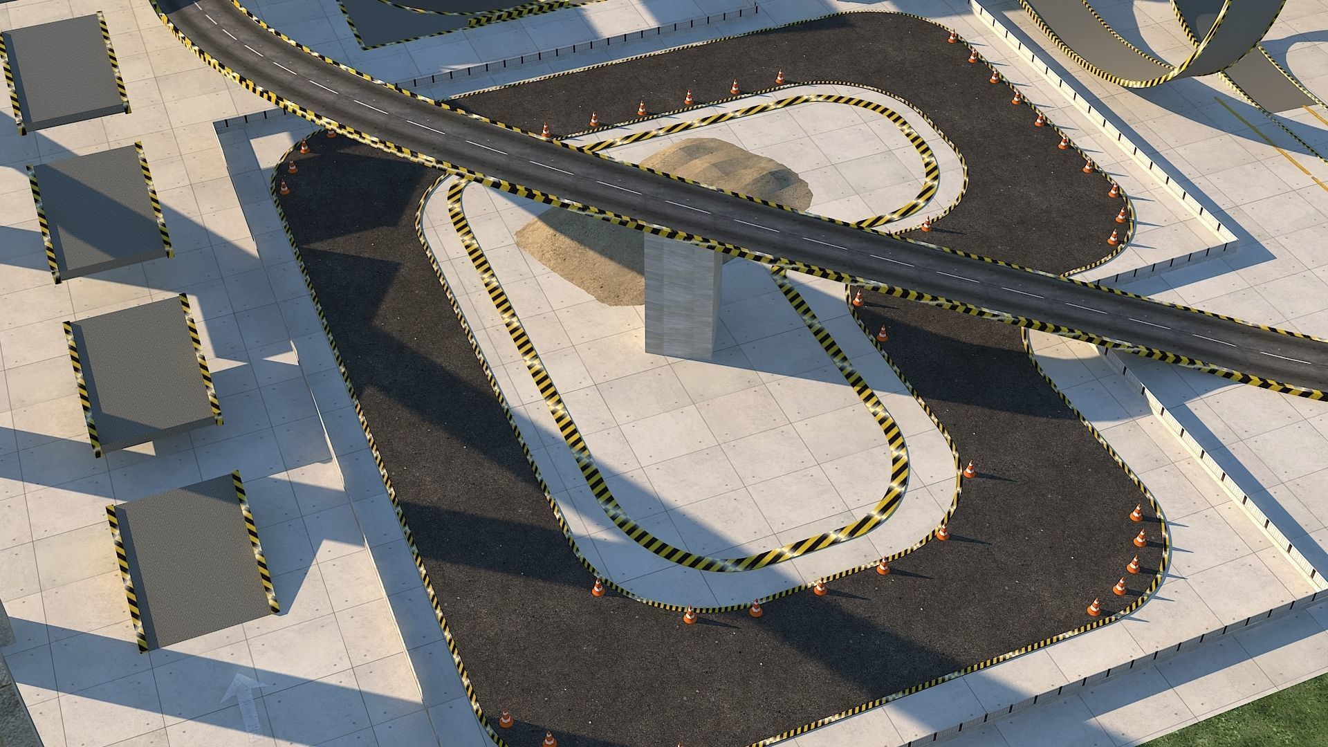 3D model Car Stunt and Show Area Ramps Drift and More VR / AR / low ...