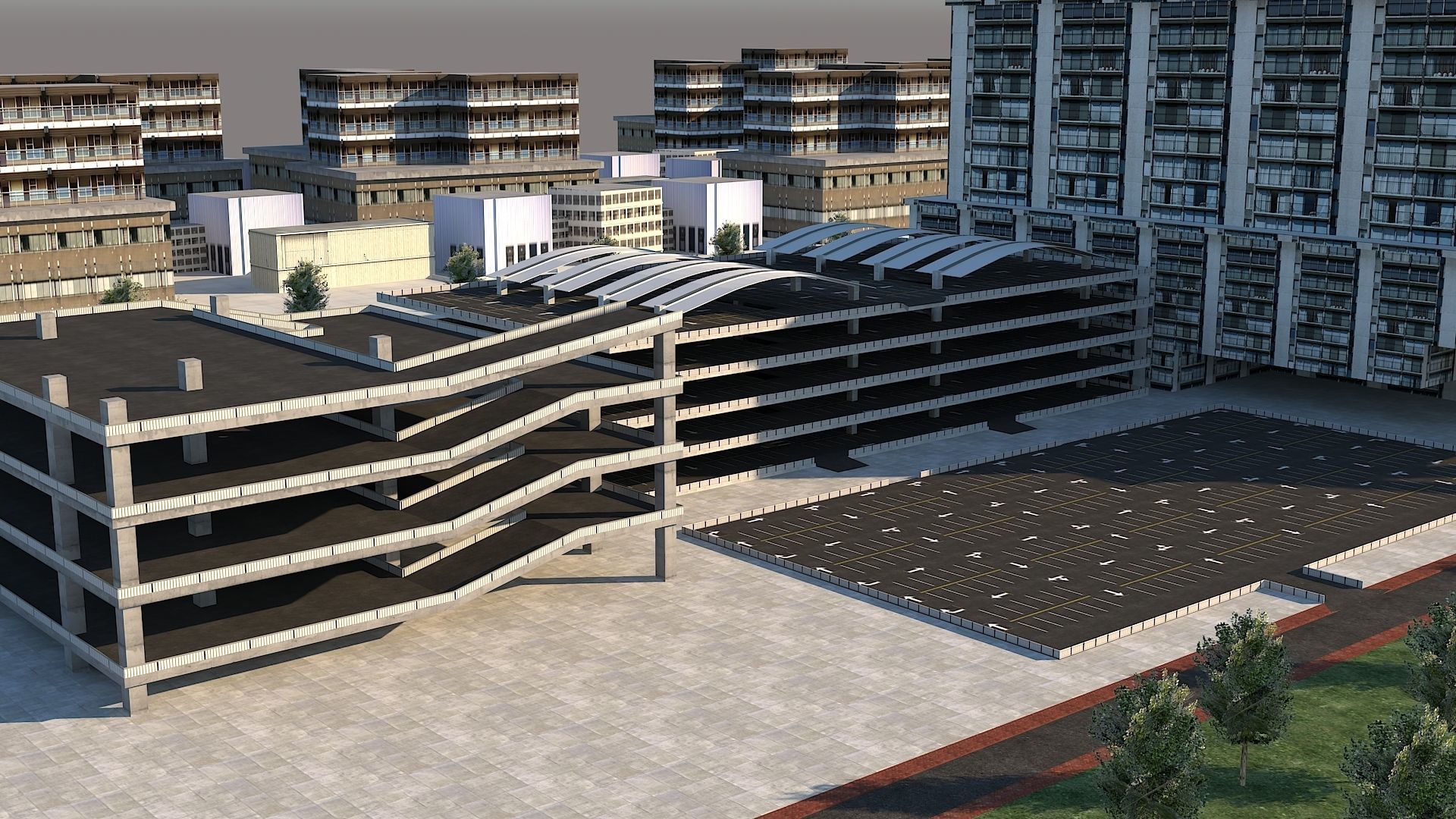 3D model Car Stunt and Show Area Ramps Drift and More VR / AR / low ...