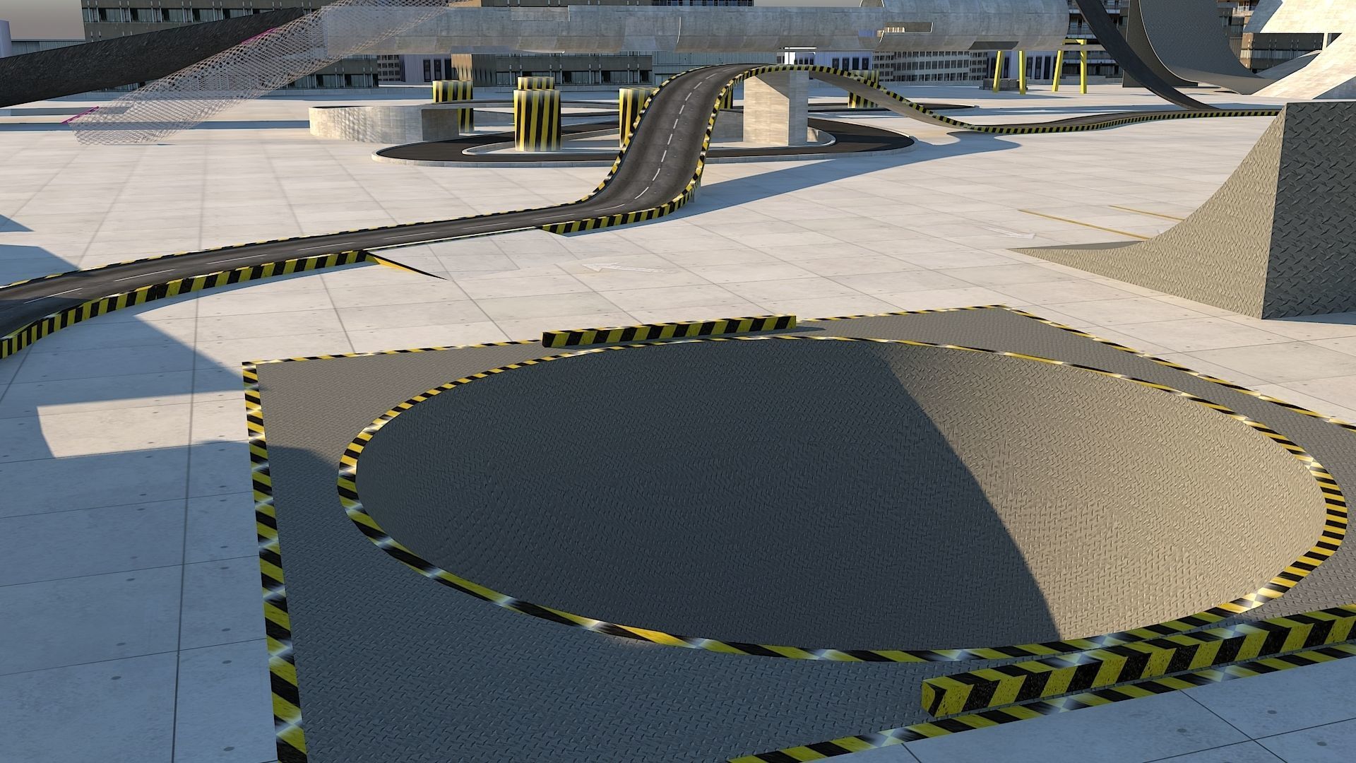 3D model Car Stunt and Show Area Ramps Drift and More VR / AR / low ...