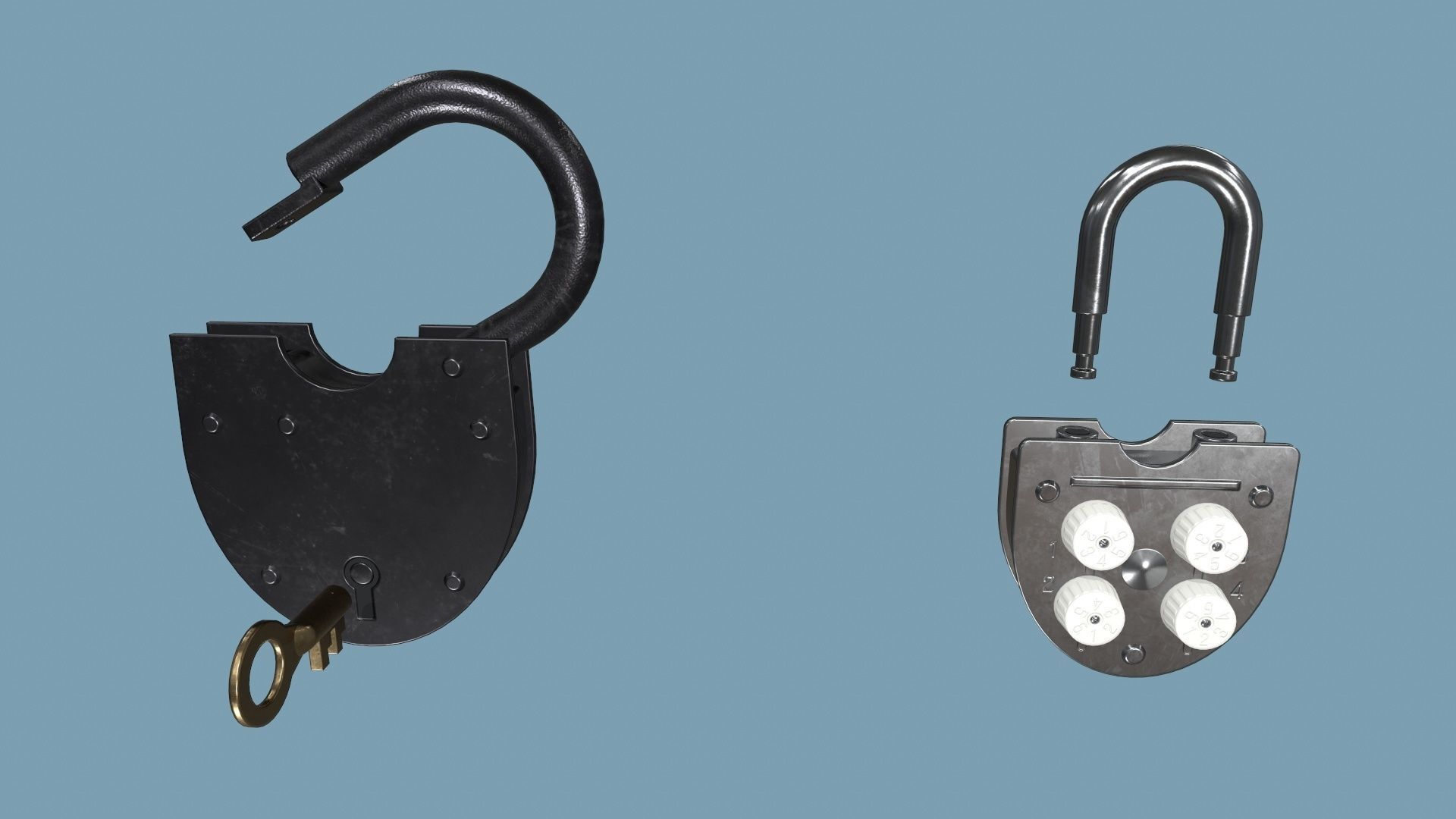 3D model Padlocks Pack VR / AR / low-poly | CGTrader