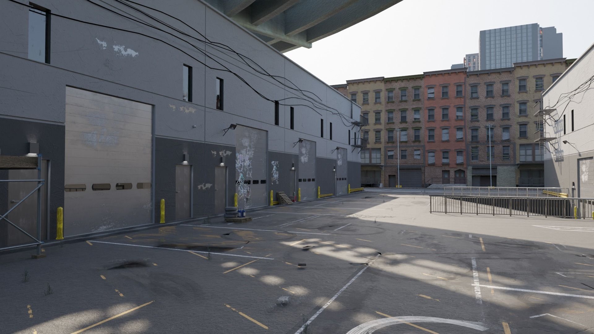 3D model Garage alleyway street VR / AR / low-poly | CGTrader