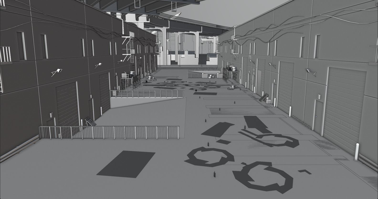3D model Garage alleyway street VR / AR / low-poly | CGTrader