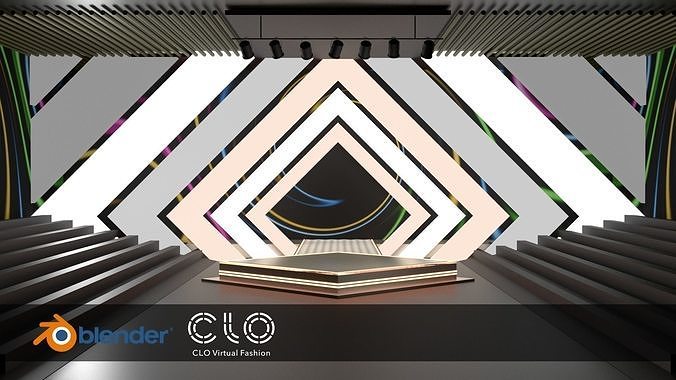 Stage 02 for Blender and CLO 3D 3D model | CGTrader