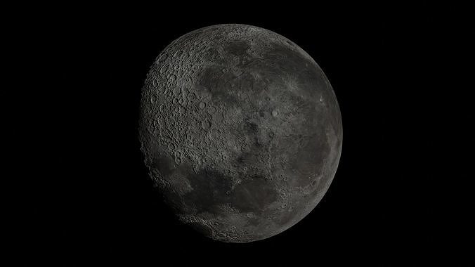 moon planet free 3D model | CGTrader