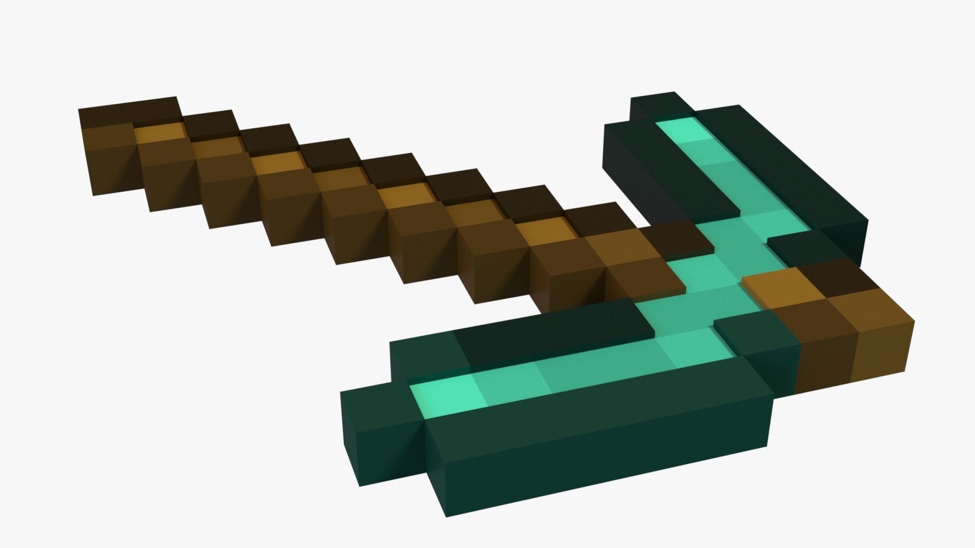 3D model Minecraft Pickaxe VR / AR / low-poly | CGTrader
