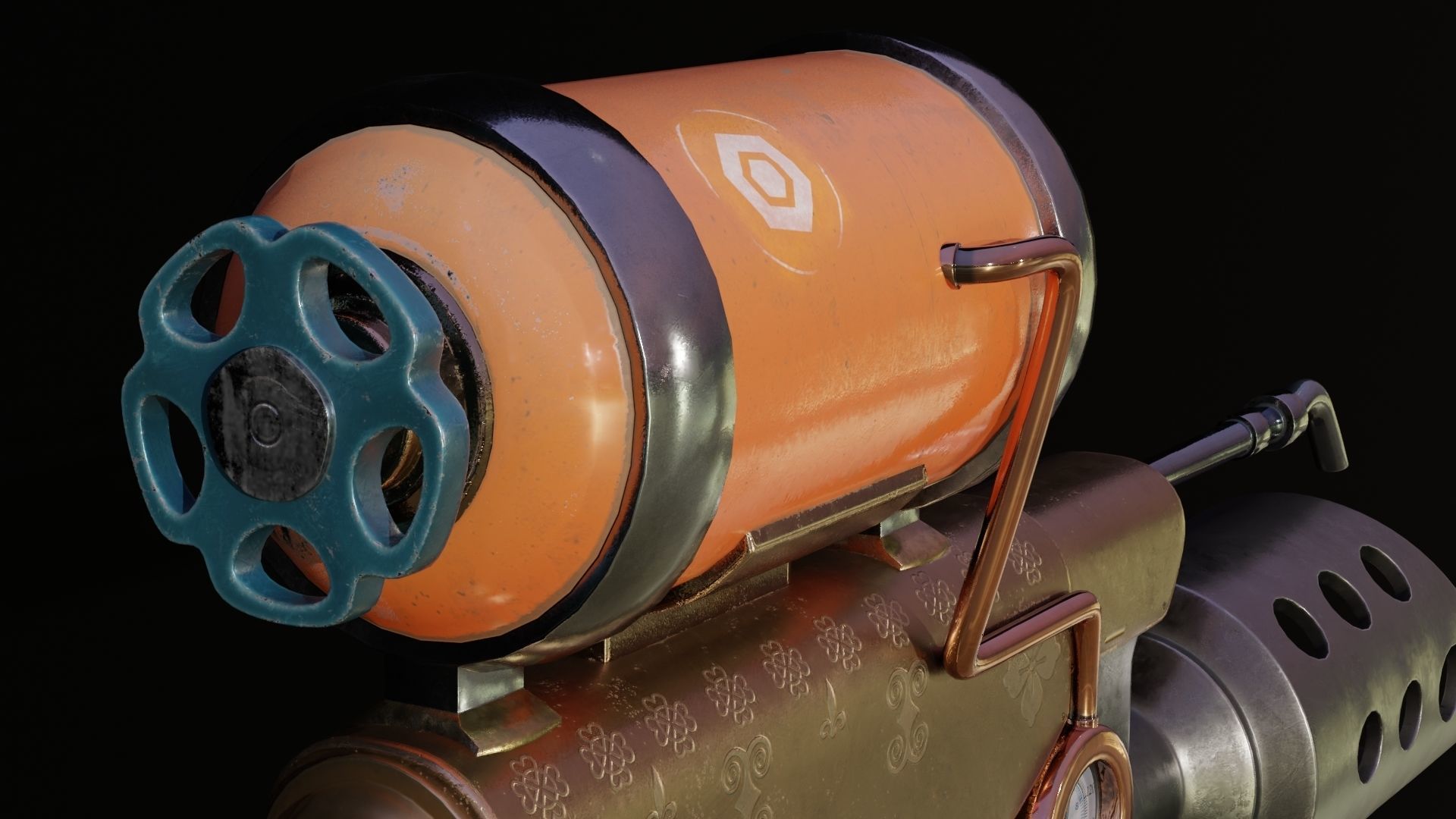 Stylized Flamethrower 3D model | CGTrader