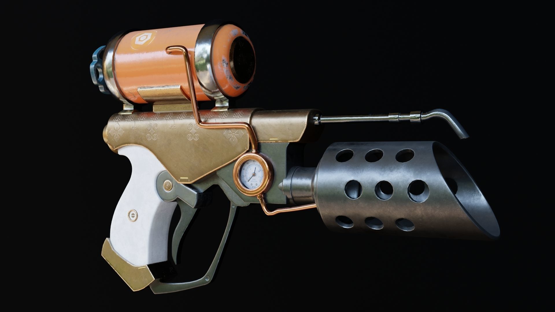 Stylized Flamethrower 3D model | CGTrader