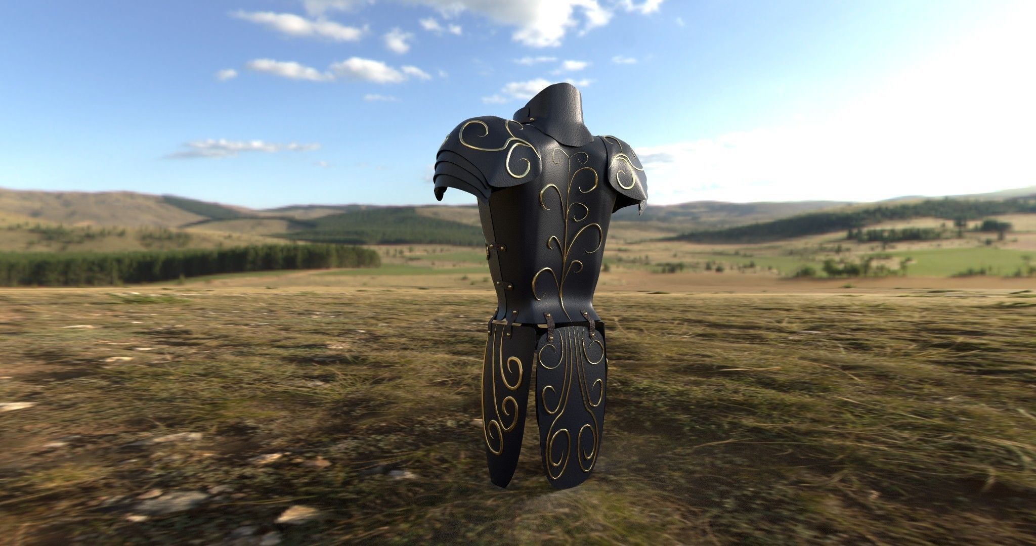 3D model Fantasy Armor VR / AR / low-poly | CGTrader