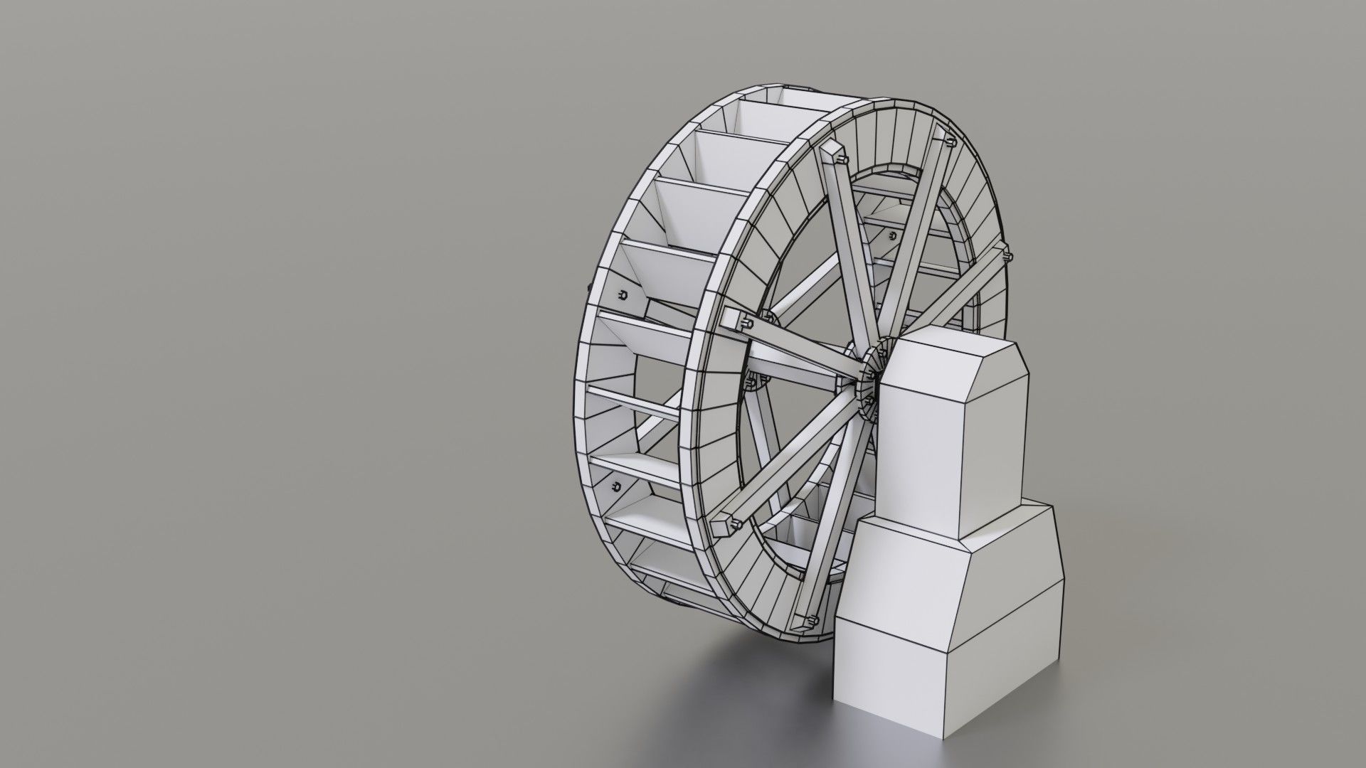 3D model Water wheel VR / AR / low-poly | CGTrader