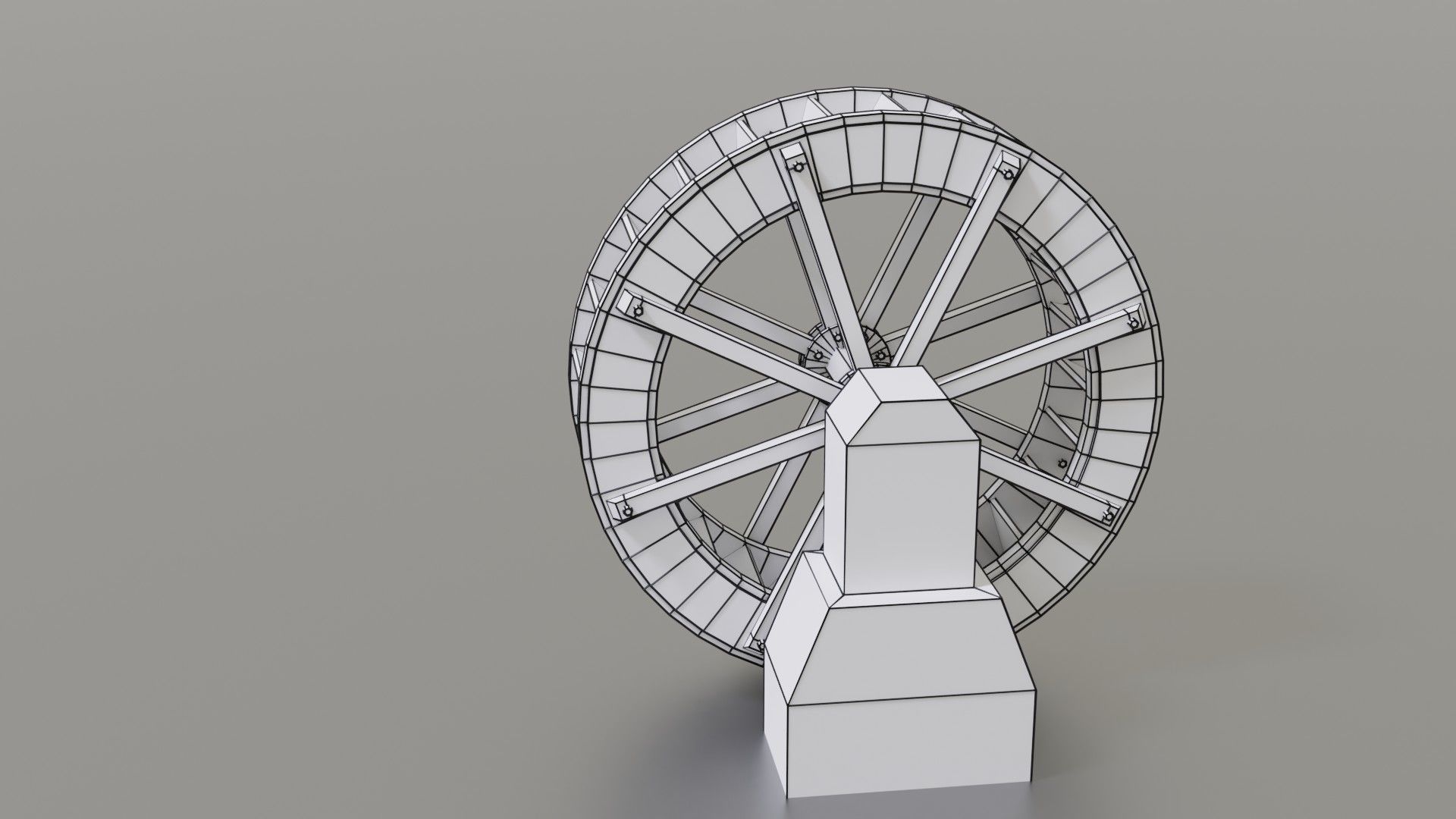 3D model Water wheel VR / AR / low-poly | CGTrader