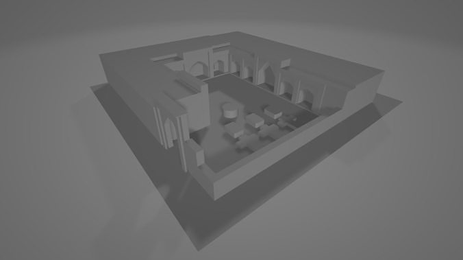 Red Madrasa 3D model 3D printable | CGTrader
