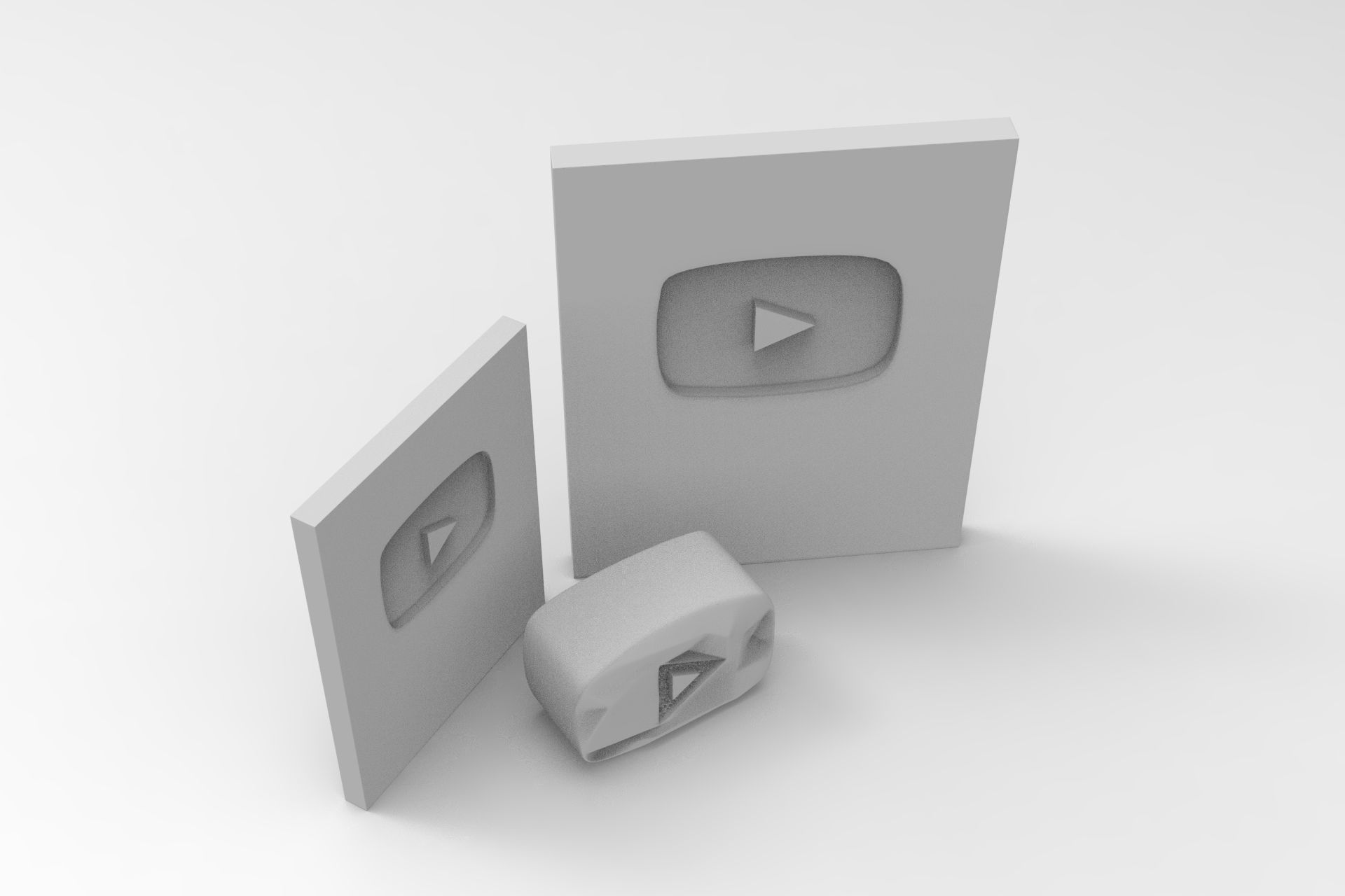 3D model Youtube Plate Awards VR / AR / low-poly | CGTrader