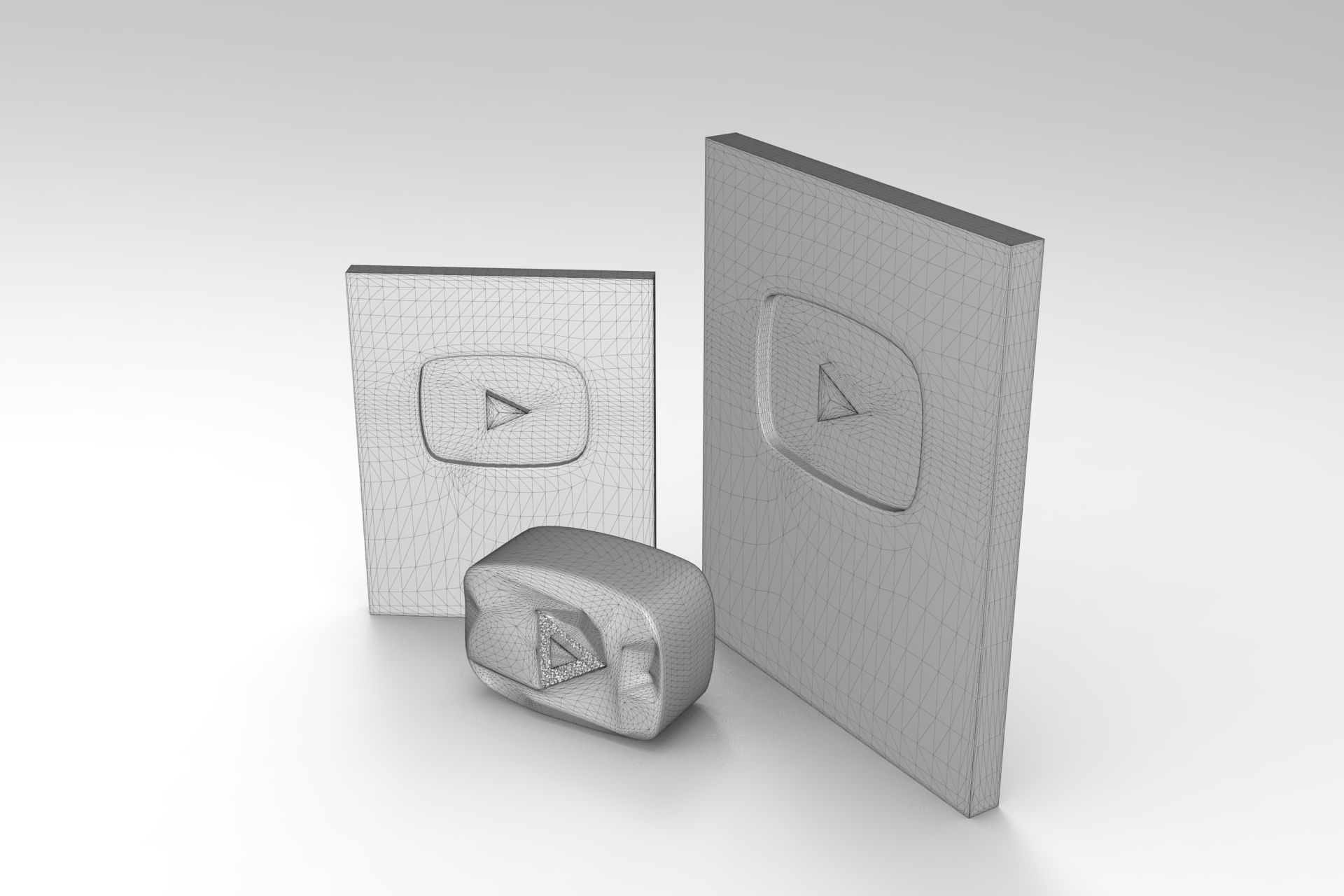 3D model Youtube Plate Awards VR / AR / low-poly | CGTrader