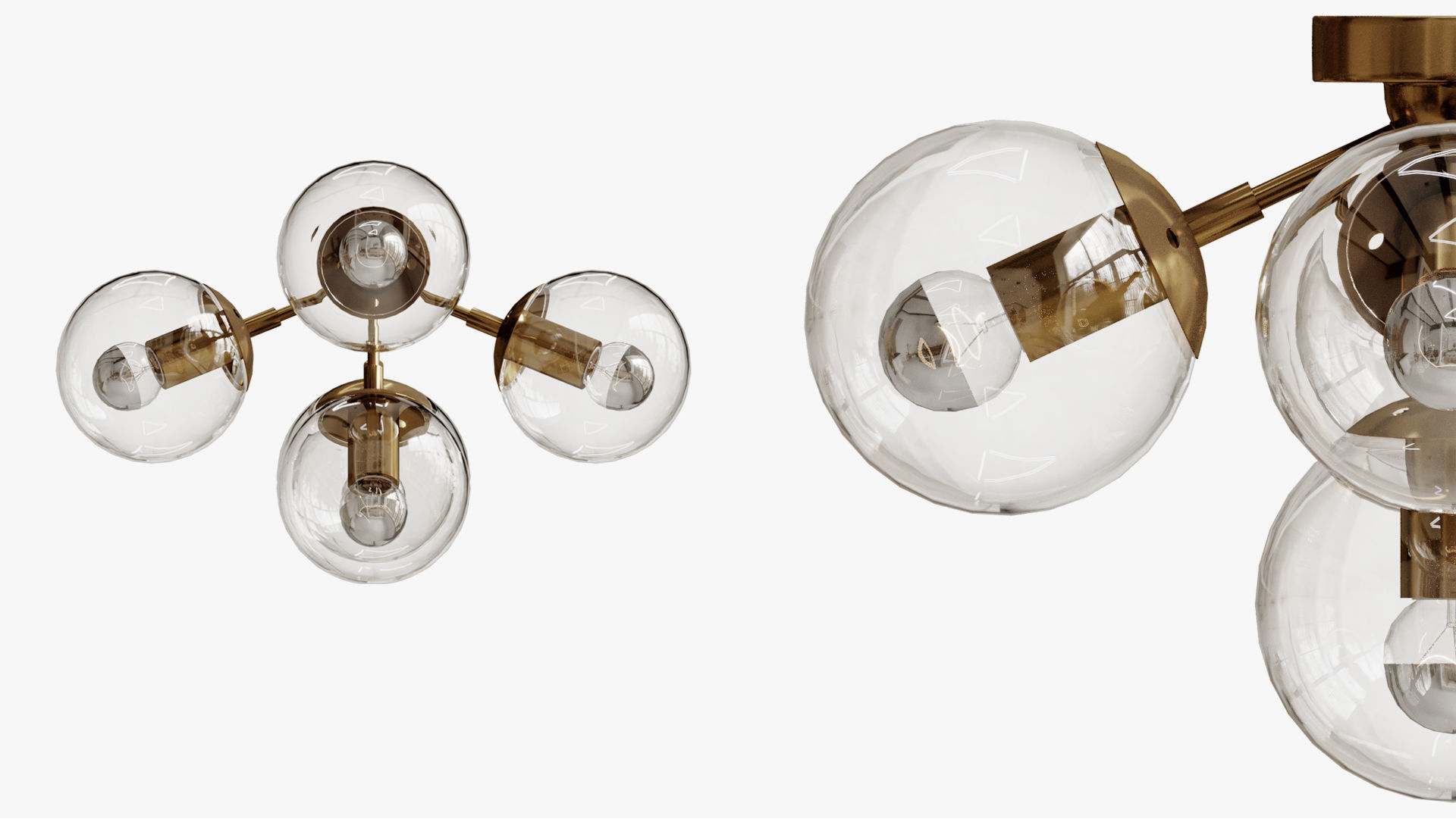 CEILING LIGHT MODO 5 BRASS COLOR DESIGNED 3D model | CGTrader