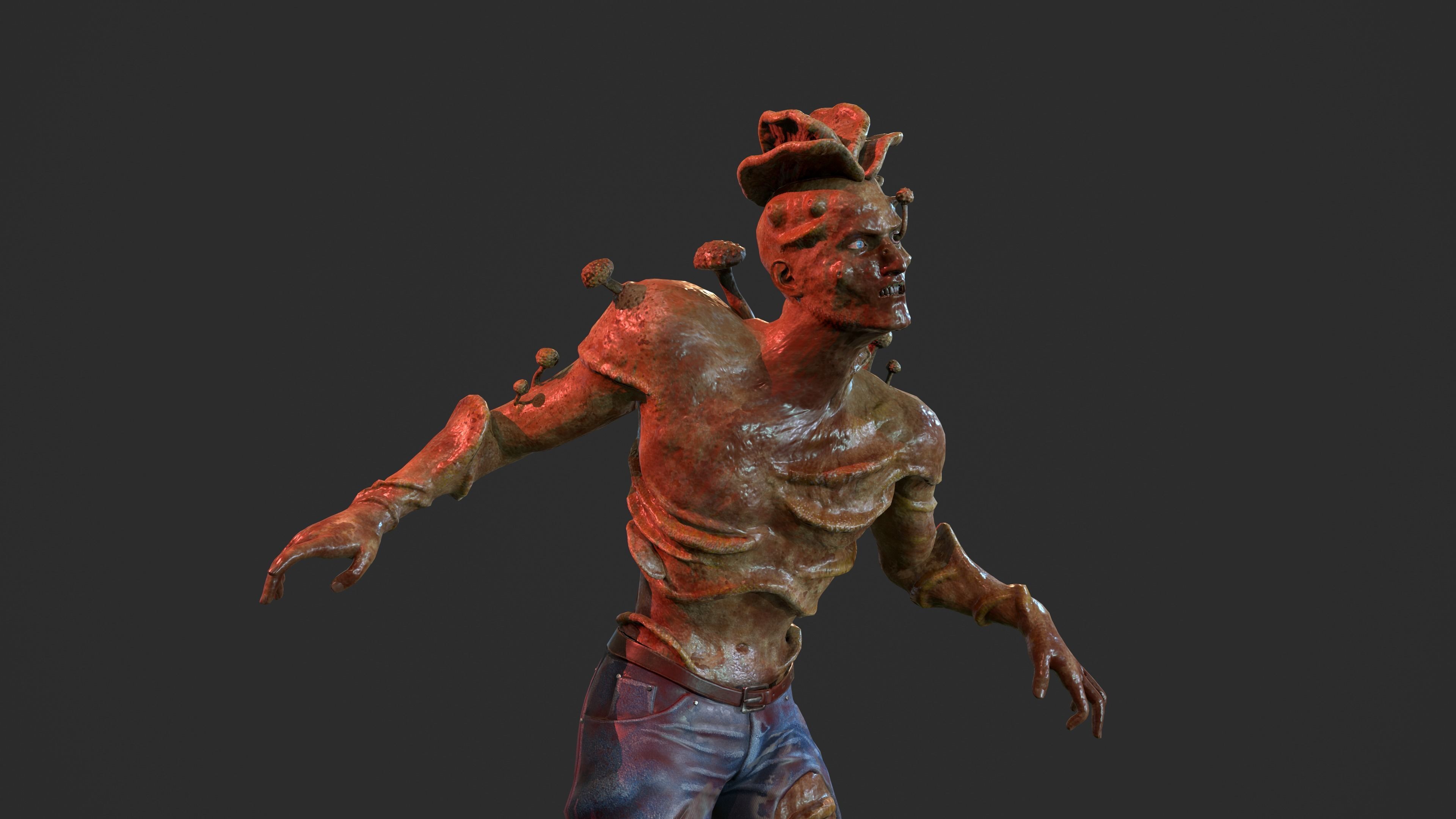 3D model Infected Zombie - Rigged Game Ready Low-poly 3D model VR / AR ...