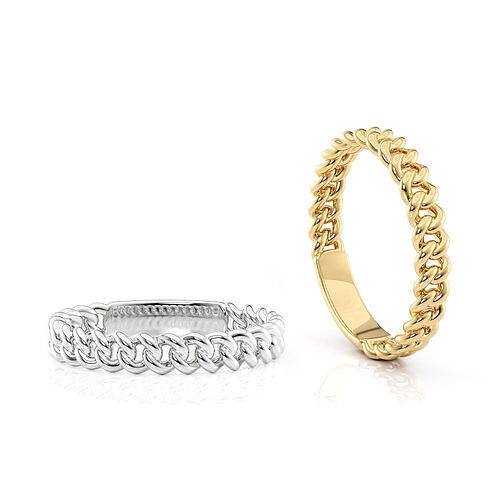 Band chain ring printable 3d model V2 3D model 3D printable | CGTrader