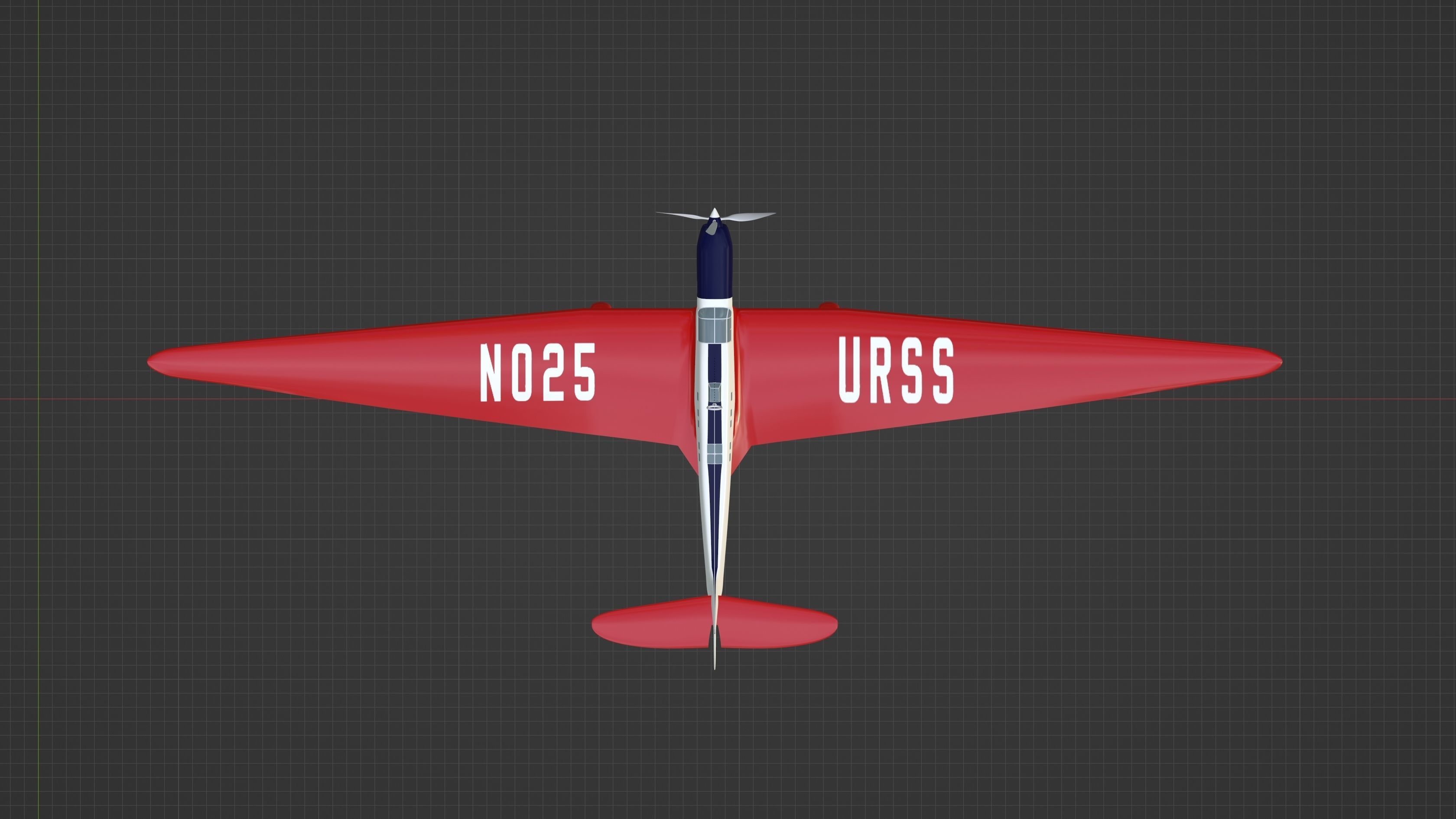 Simple Tupolev ANT-25 3D model | CGTrader