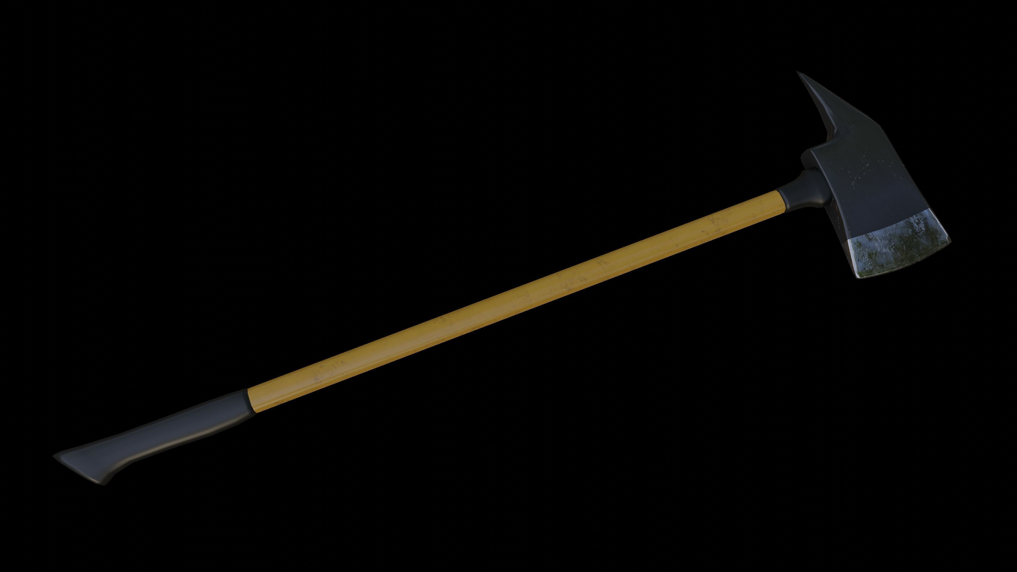 3D model Fire axe low poly 3D model PBR game ready VR / AR / low-poly ...
