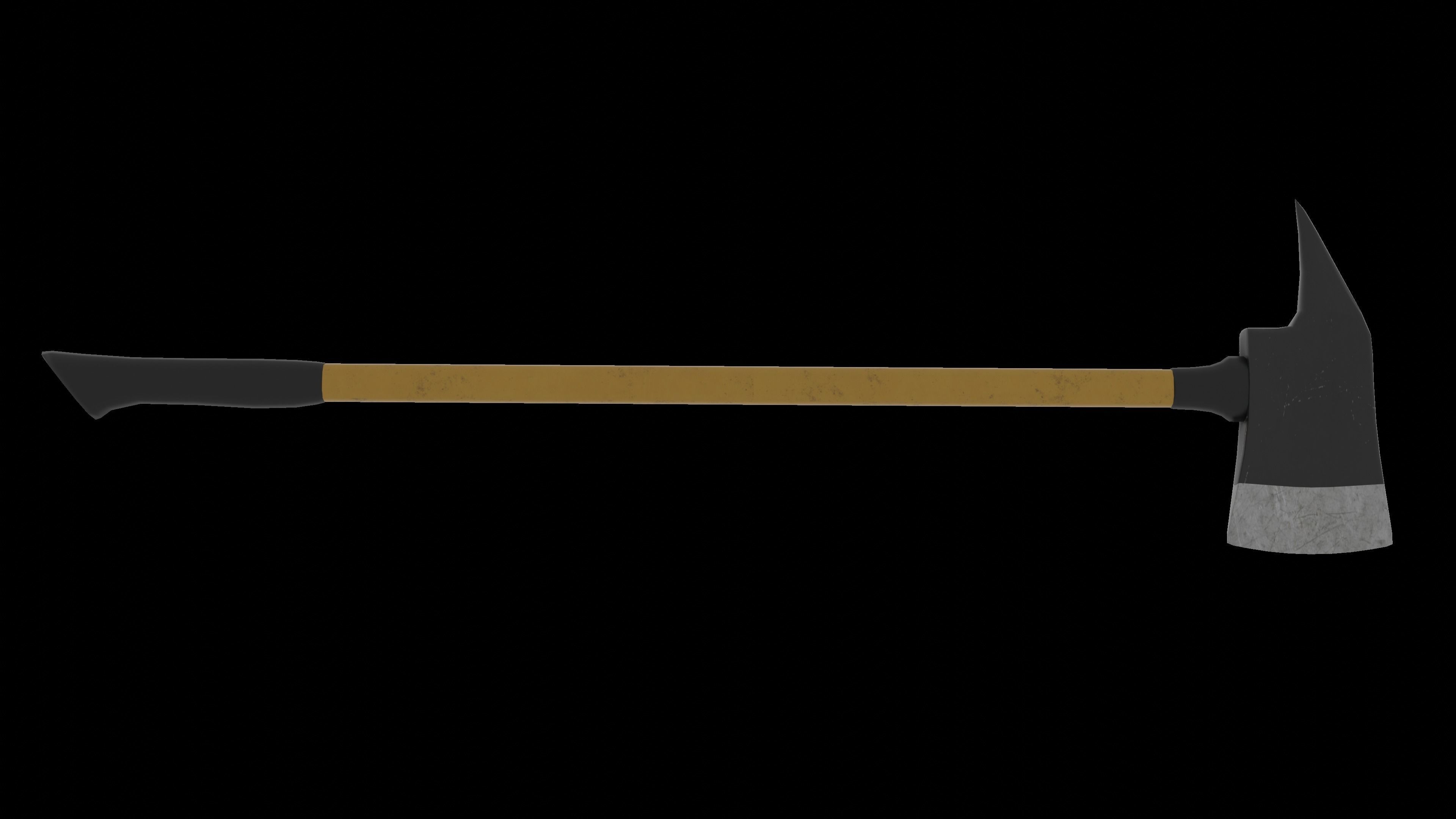 3D model Fire axe low poly 3D model PBR game ready VR / AR / low-poly ...