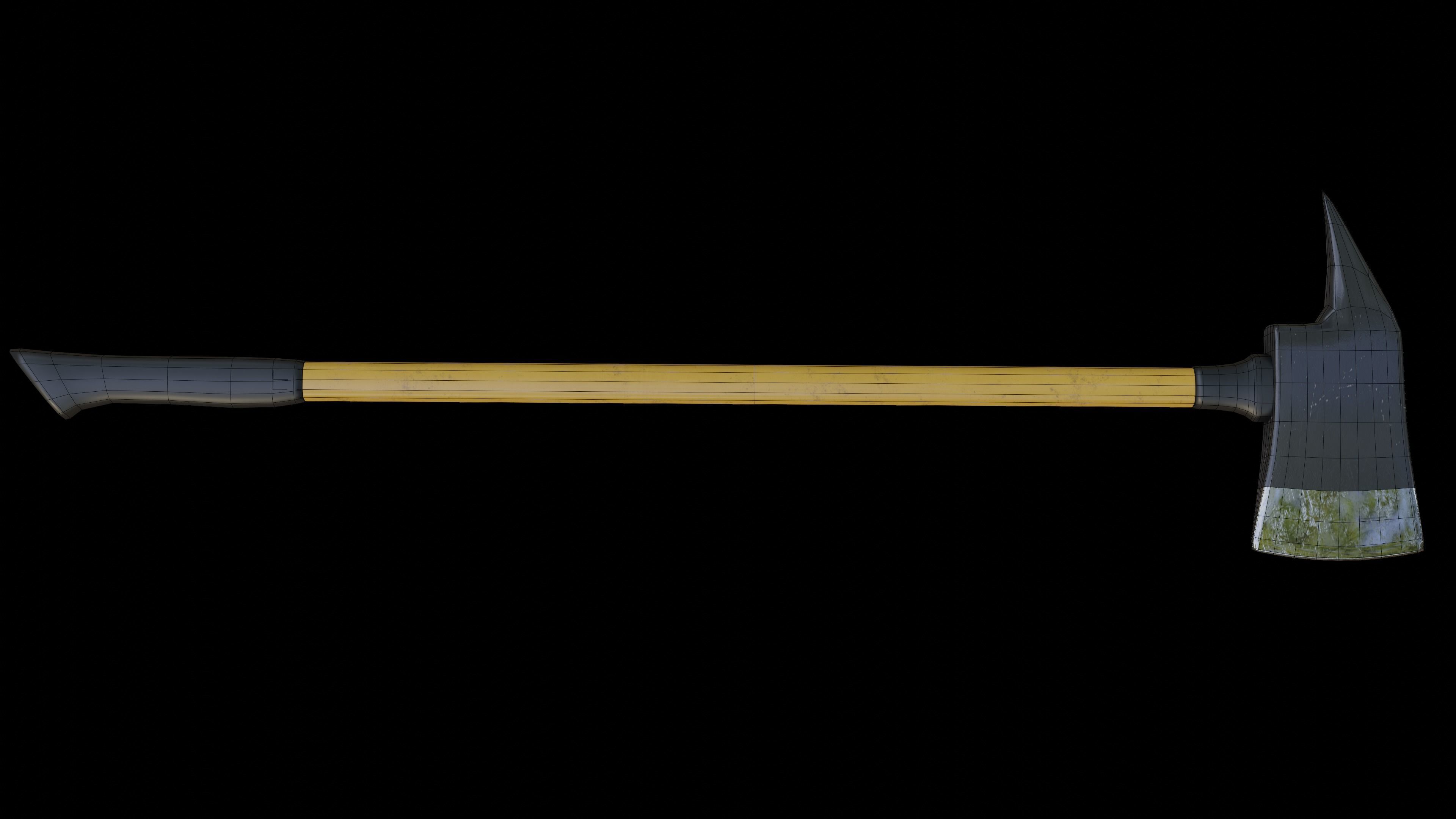 3D model Fire axe low poly 3D model PBR game ready VR / AR / low-poly ...