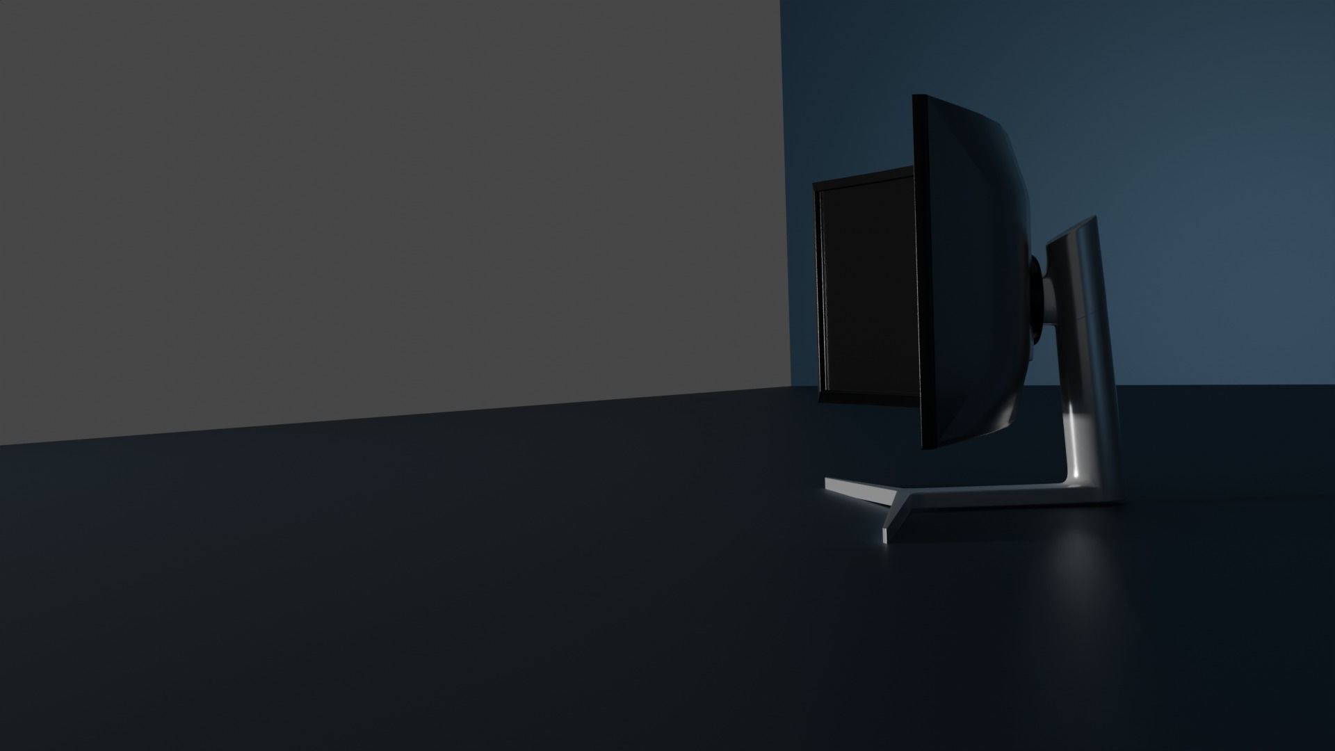 low poly Curved monitor free 3D model | CGTrader