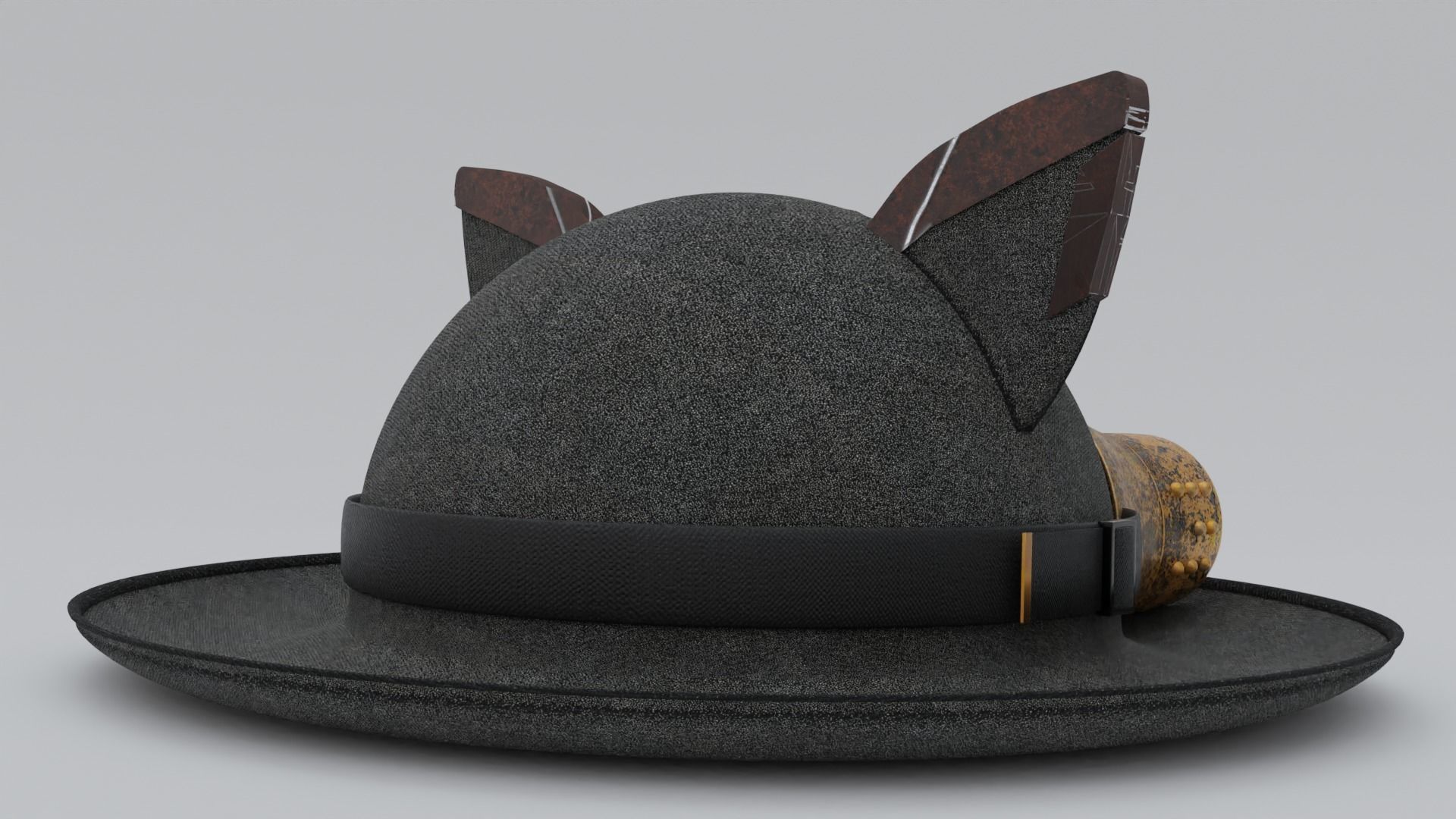 3D model Coconut hat Cat Steampunk VR / AR / low-poly | CGTrader