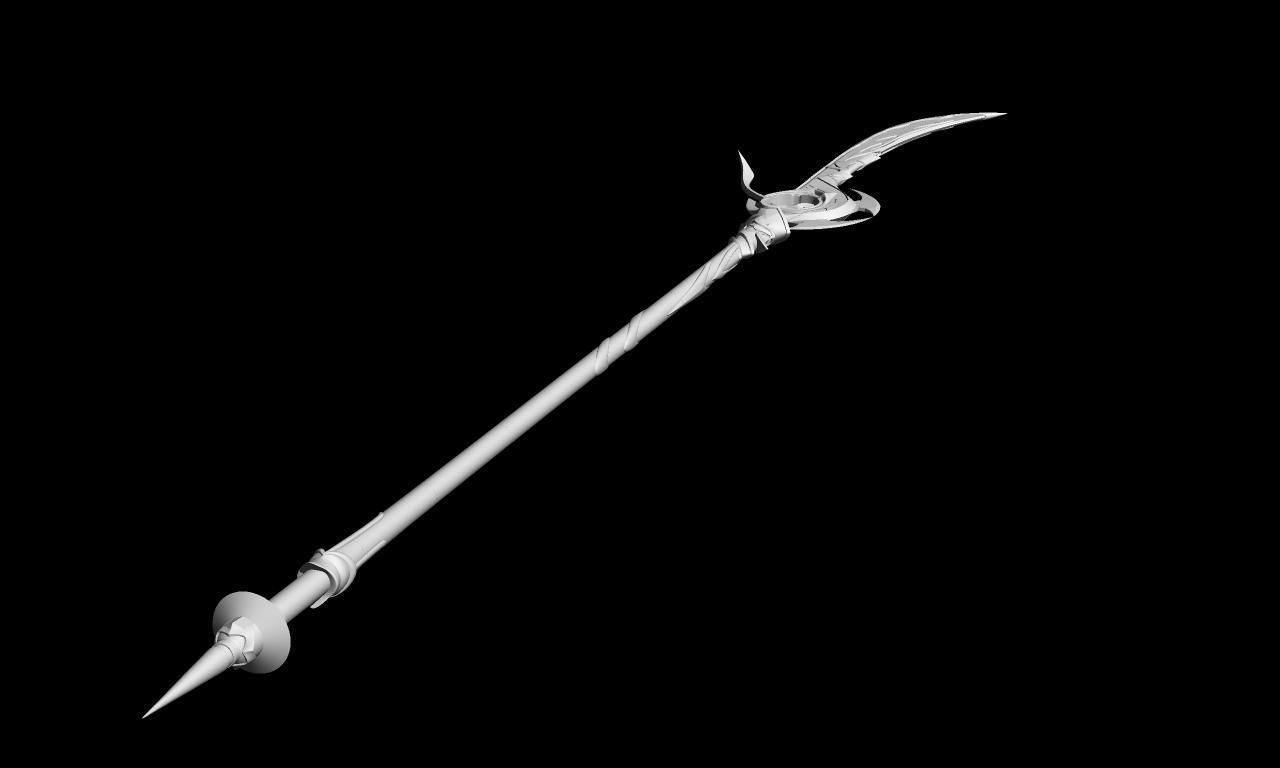 Genshin impact Engulfing Lightning Raiden shogun lance 3D model 3D ...