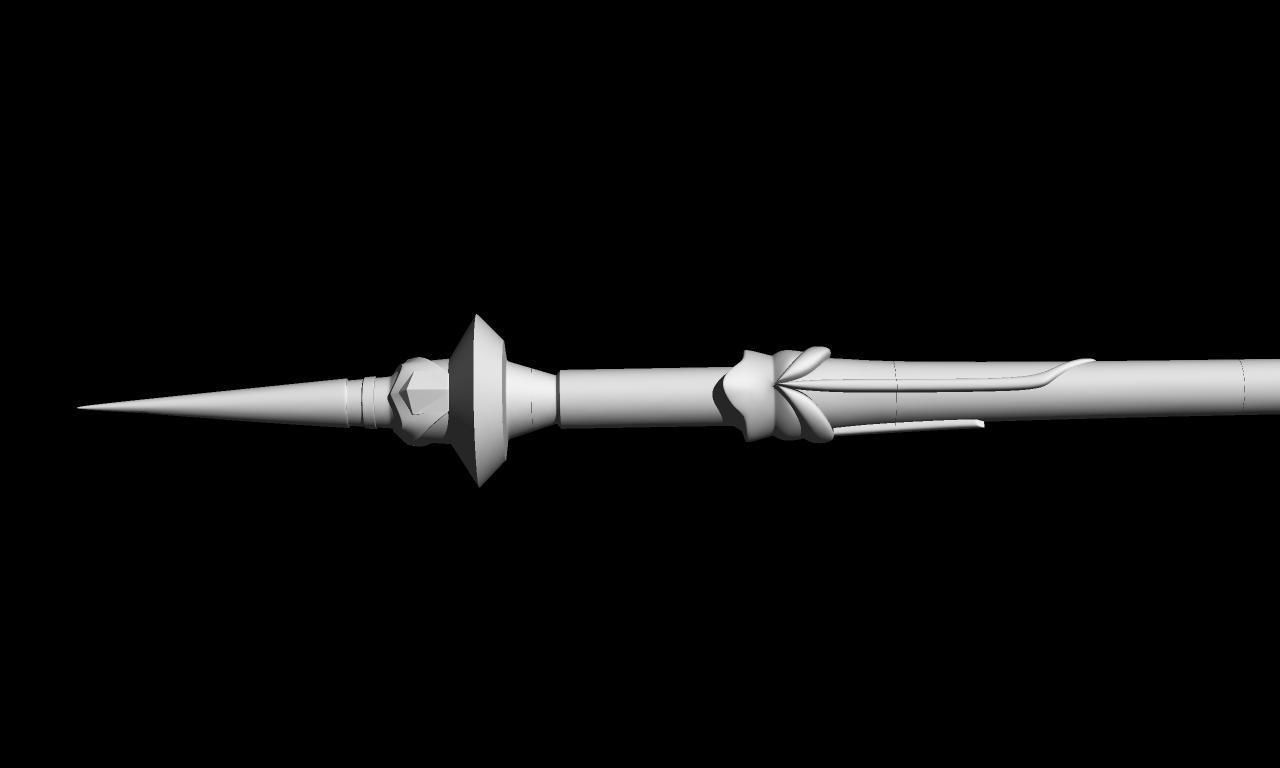 Genshin impact Engulfing Lightning Raiden shogun lance 3D model 3D ...