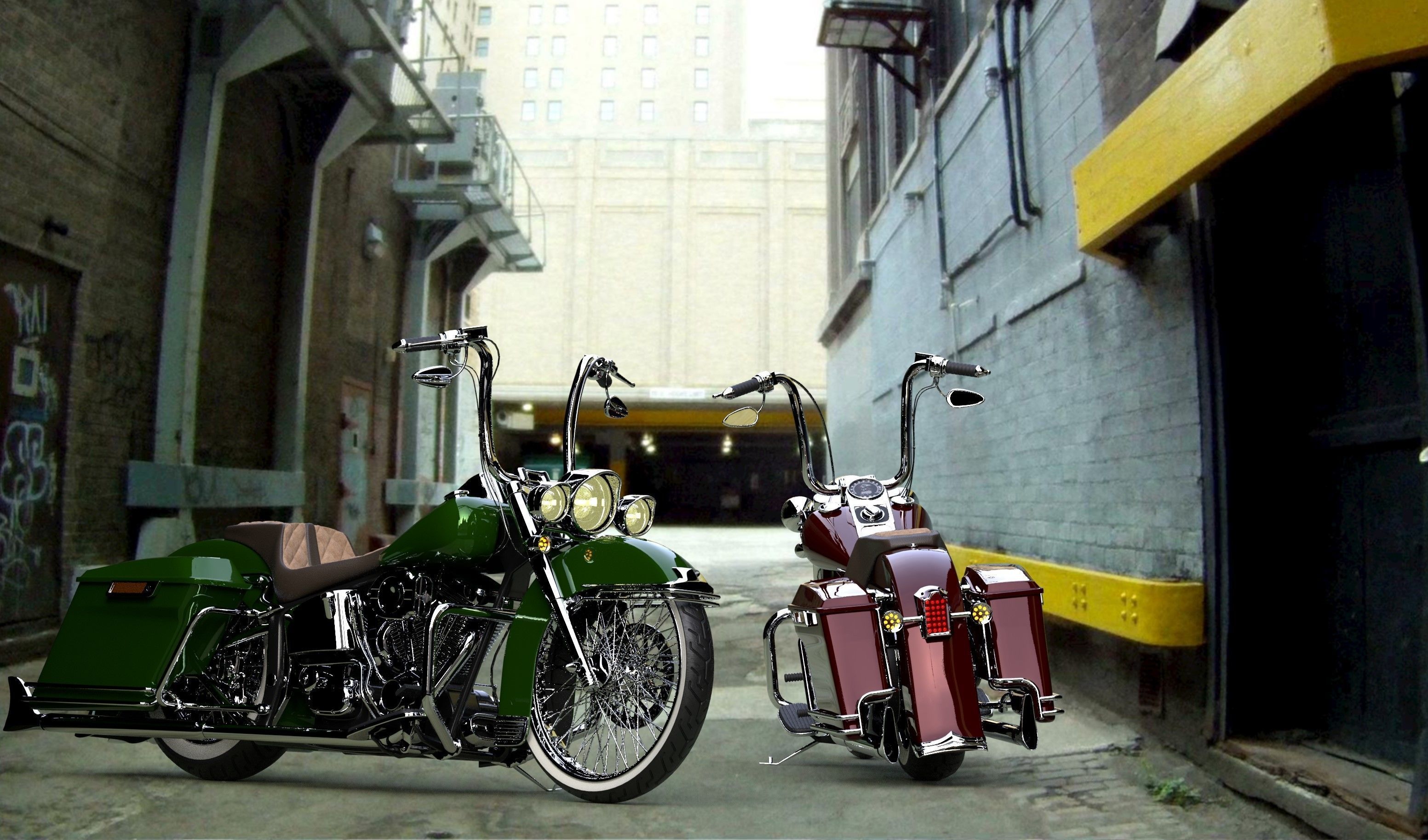 Harley Custom Bagger 3D model | CGTrader