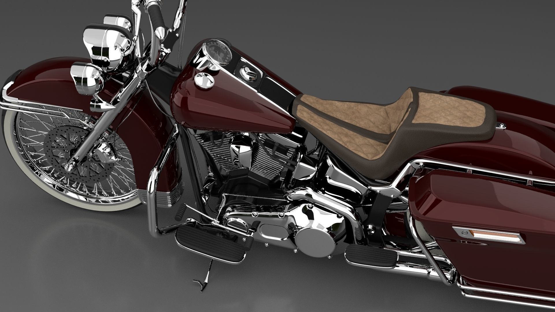 Harley Custom Bagger 3D model | CGTrader