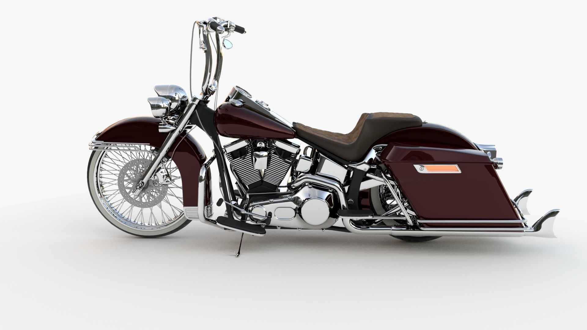 Harley Custom Bagger 3D model | CGTrader
