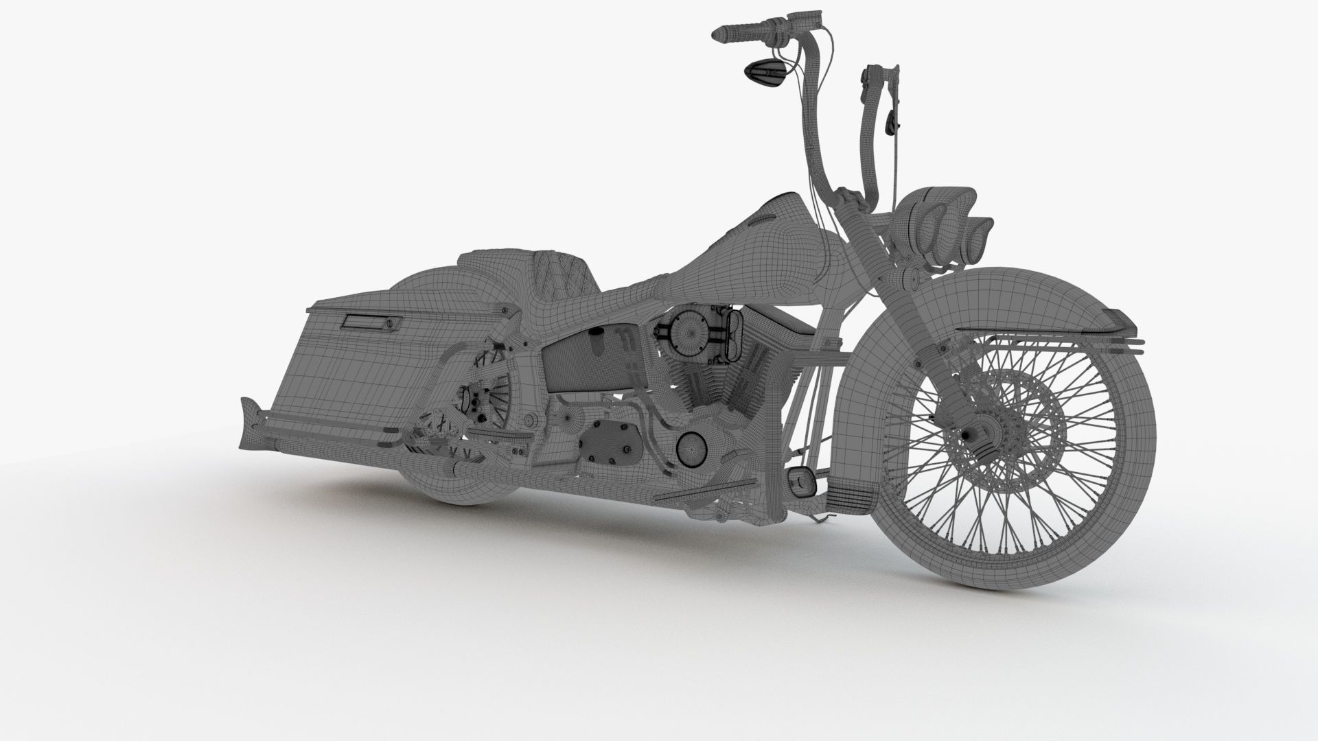Harley Custom Bagger 3D model | CGTrader