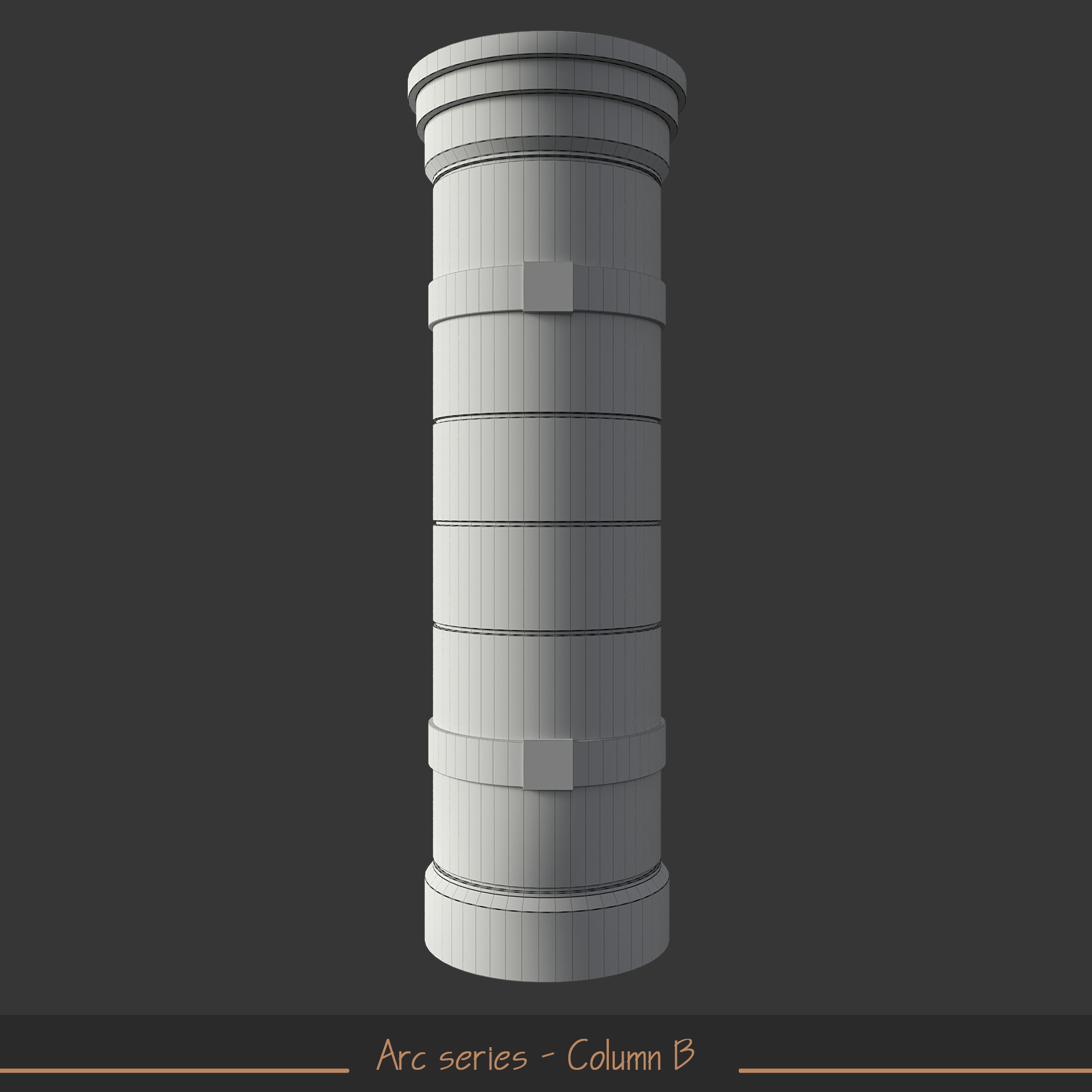 Arc series - Column B free 3D model | CGTrader