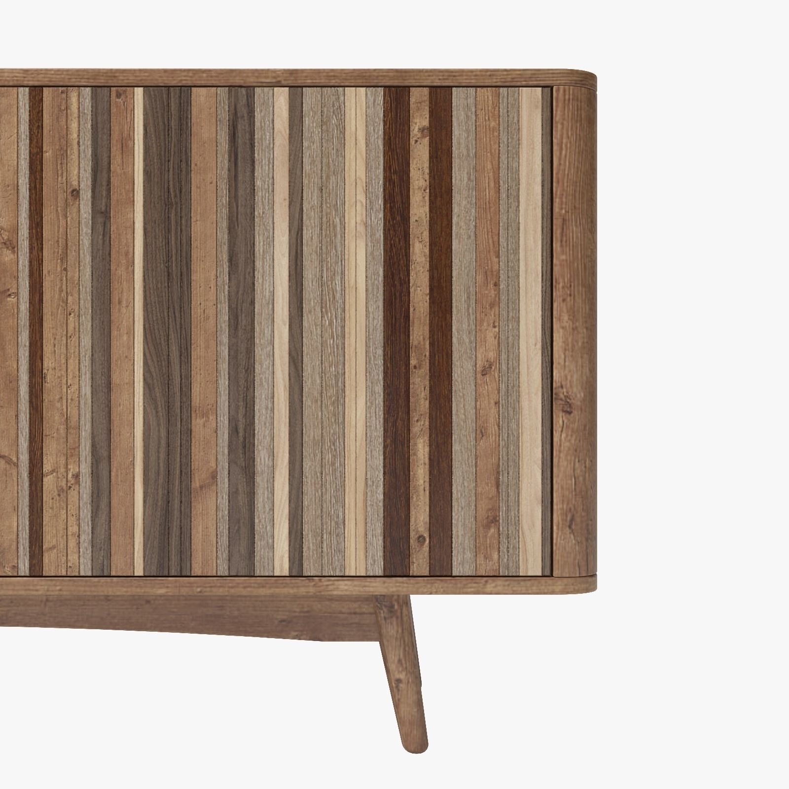 West Elm Rustic Pine and Elm Console 3D model | CGTrader