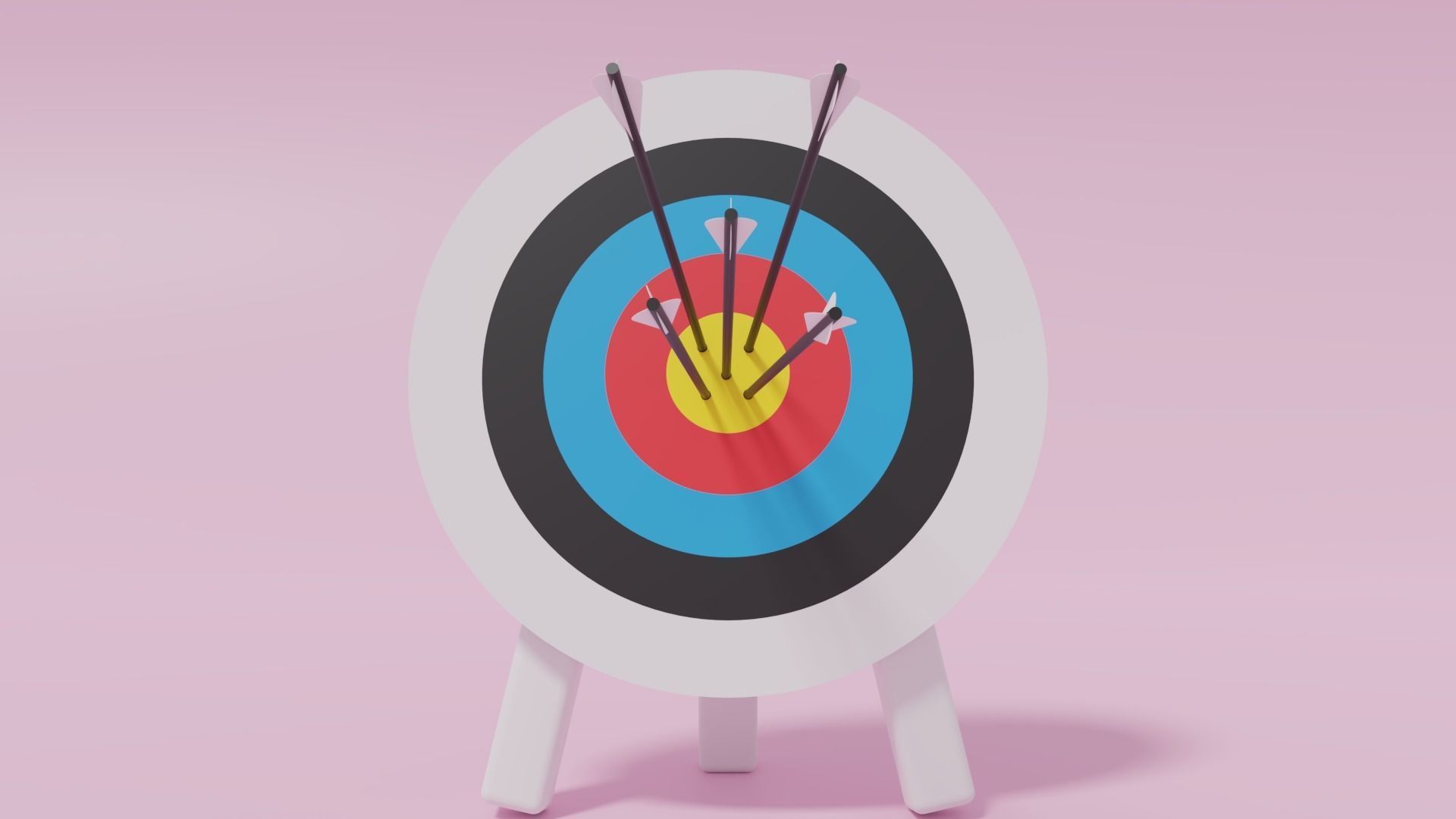 3D model Archery Target and Arrows VR / AR / low-poly | CGTrader