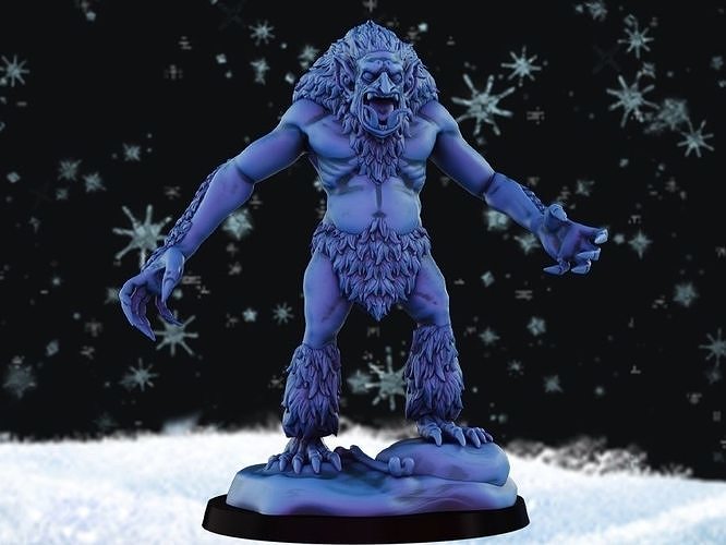 Ice Troll- Tabletop Miniature 3D model 3D printable | CGTrader