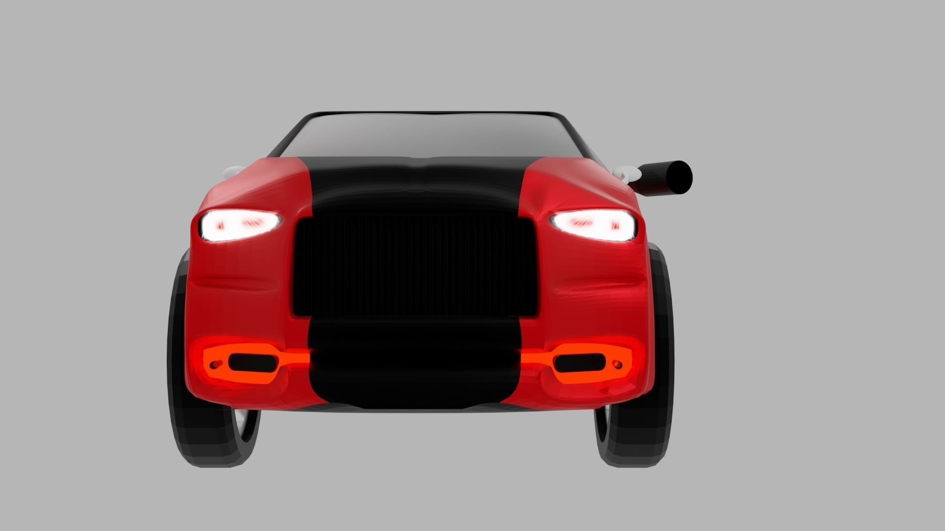 Cabriolet with a machine gun in the cabin 3D model | CGTrader