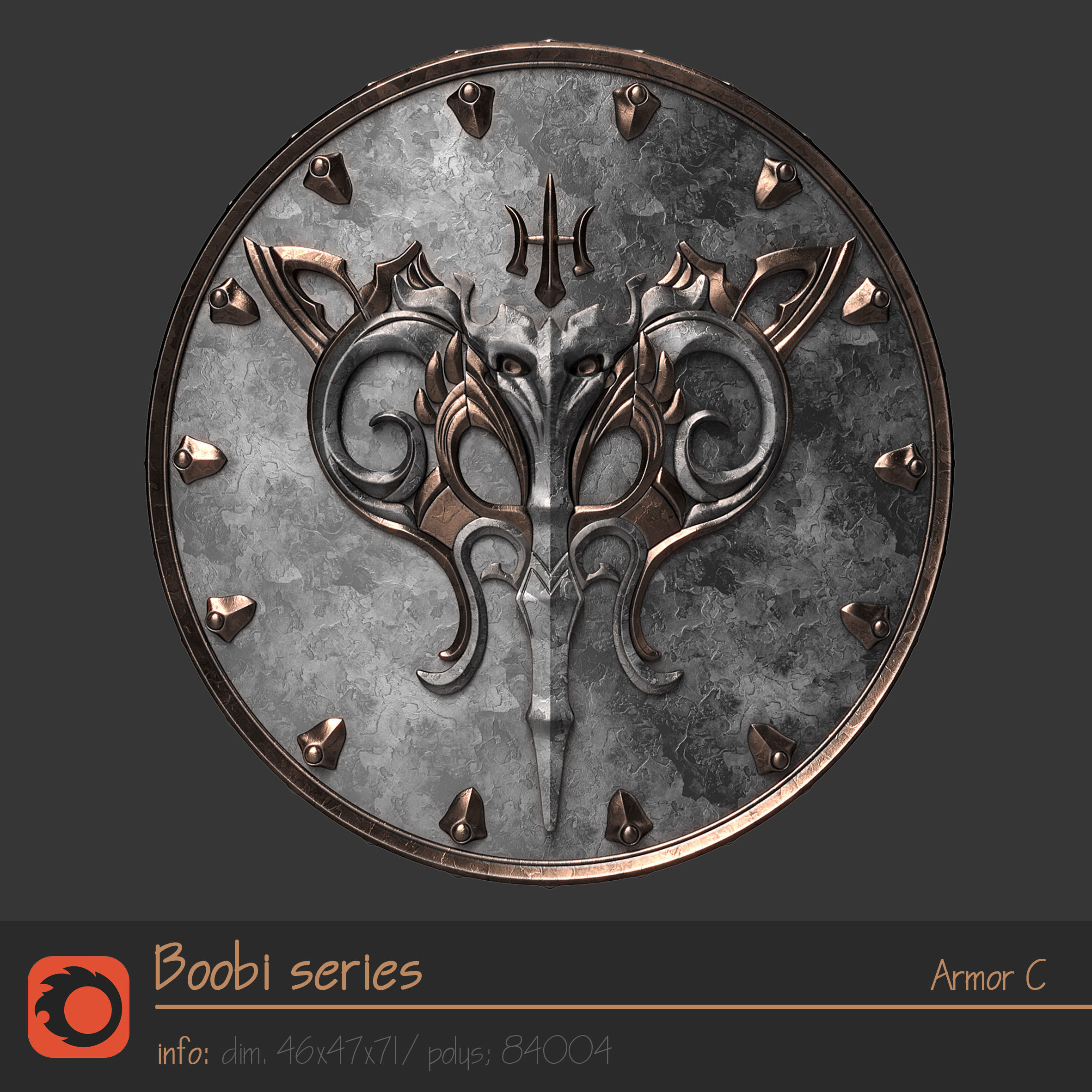 Boobi series - Armor C 3D model | CGTrader