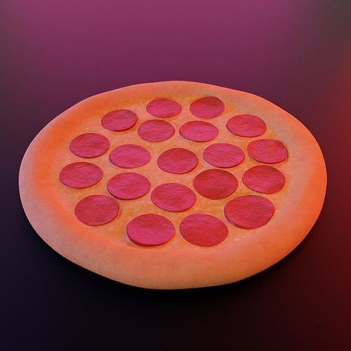 3D model Pepperoni Pizza VR / AR / low-poly | CGTrader