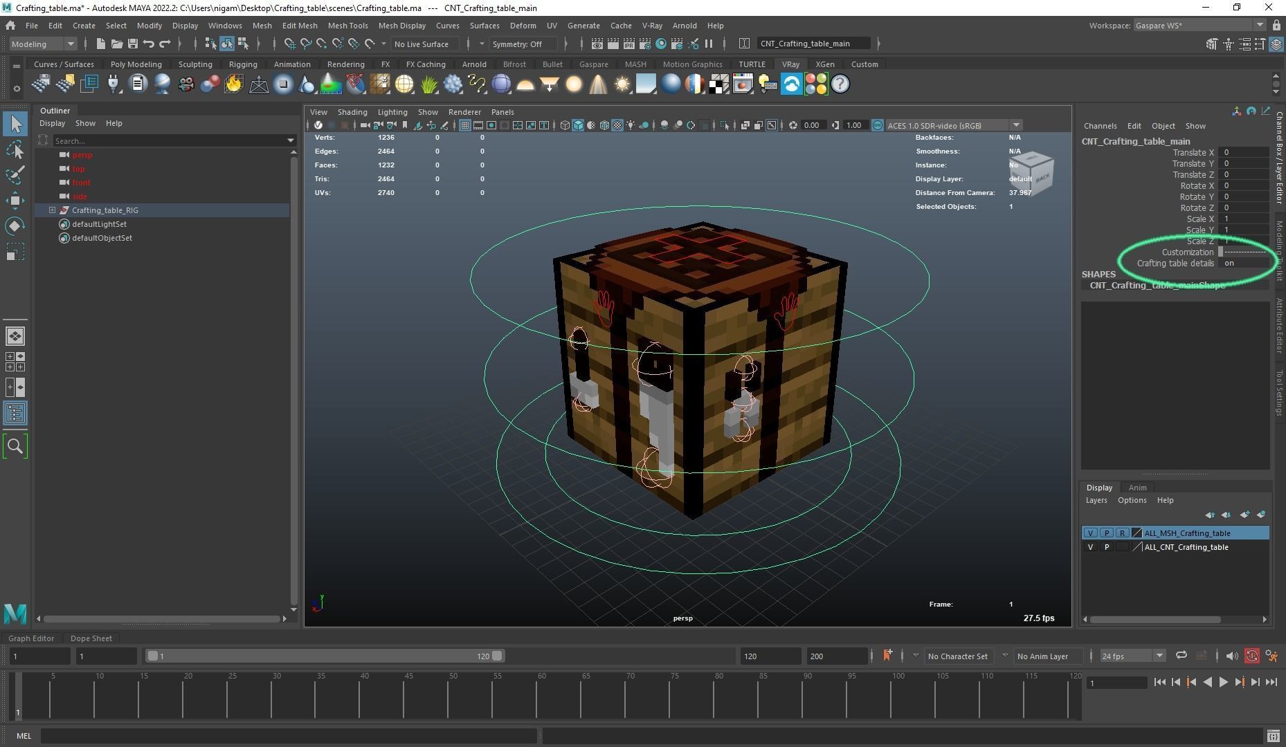 3D model Minecraft Crafting Table VR / AR / low-poly | CGTrader
