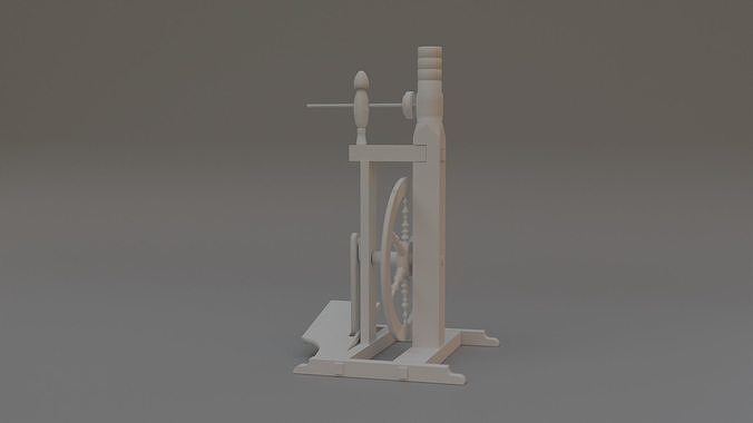 3D model Distaff spinning wheel VR / AR / low-poly | CGTrader