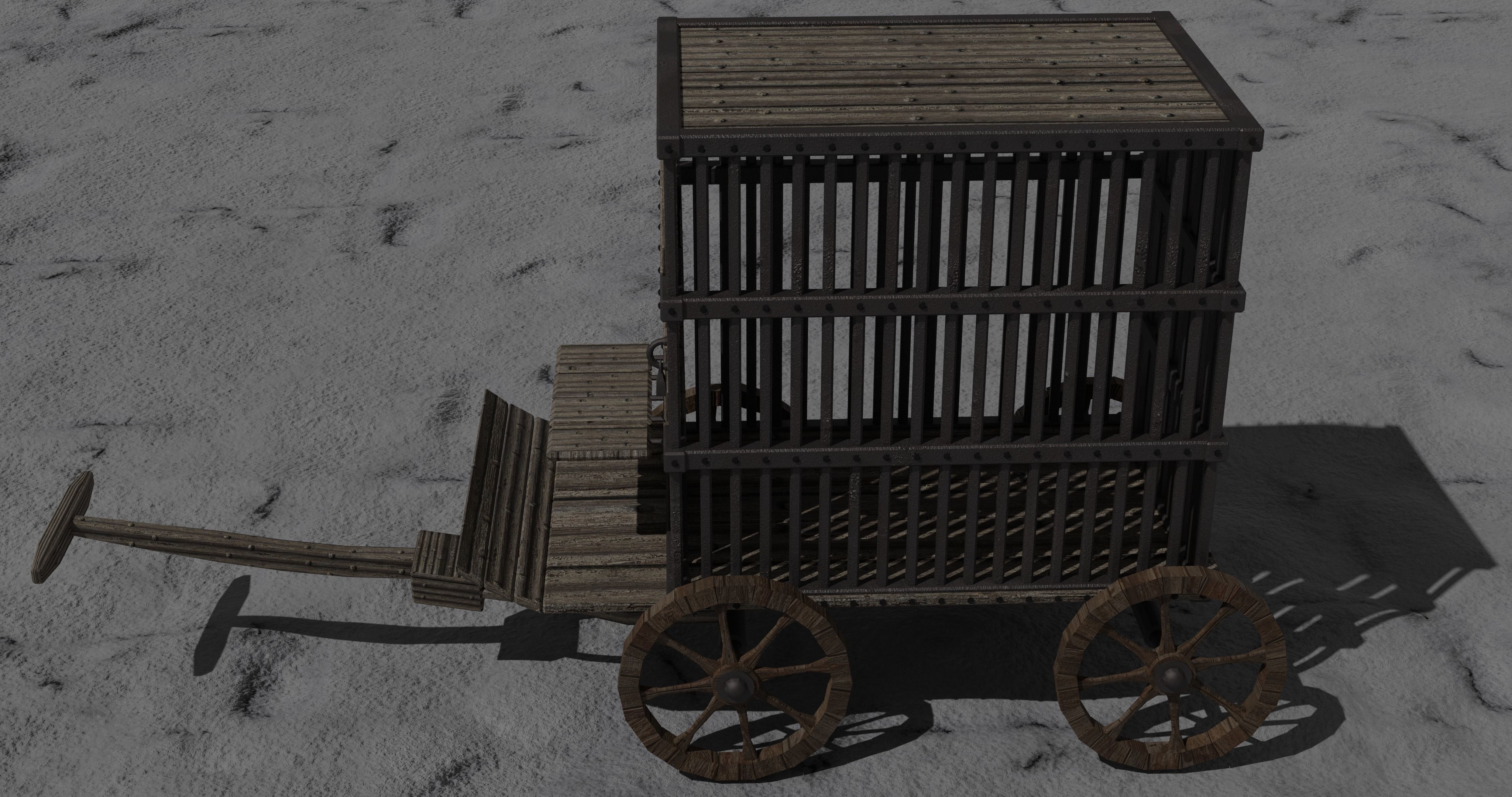 3D model Prison cart VR / AR / low-poly | CGTrader
