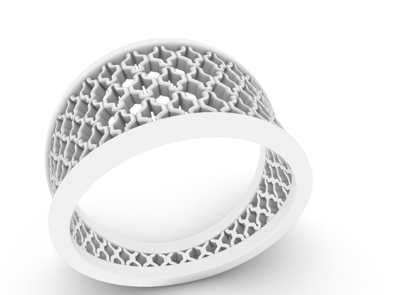 geometric jaali pattern ring stl files verified 3D model 3D printable ...