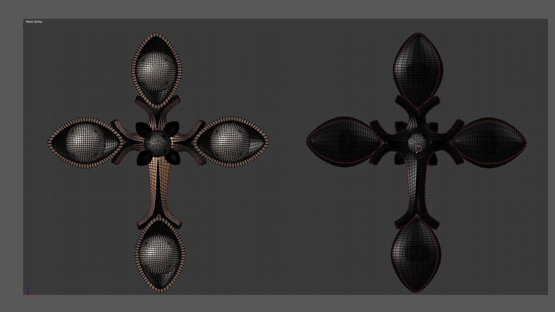 Cross deco 3D model | CGTrader