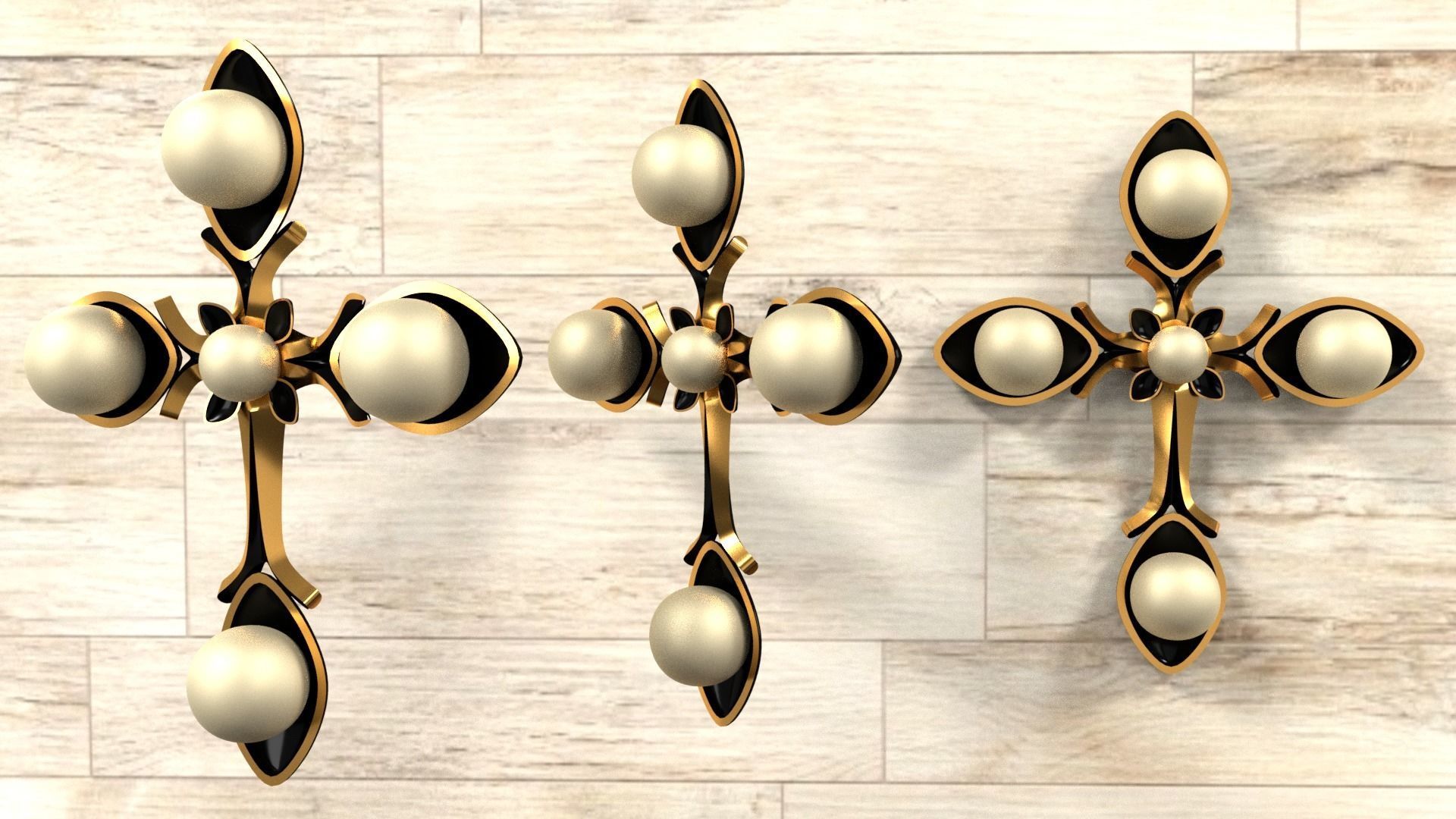 Cross deco 3D model | CGTrader